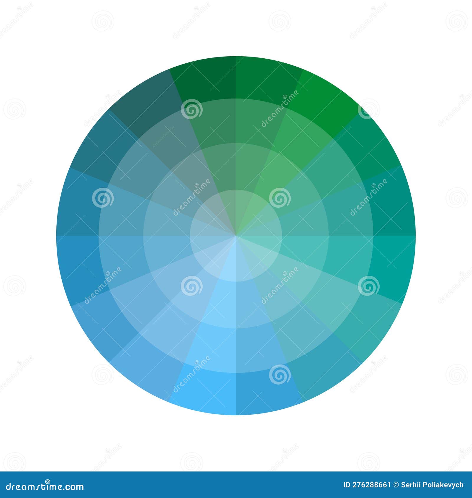 Green Circular Palette. Gradient Color. Vector Illustration Stock ...