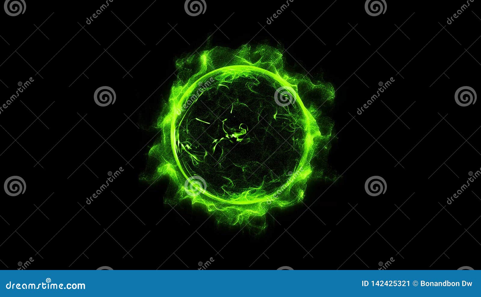 Green Circular Shinning Glowing Light Ring Sparkle Powerful Effect Dust ...