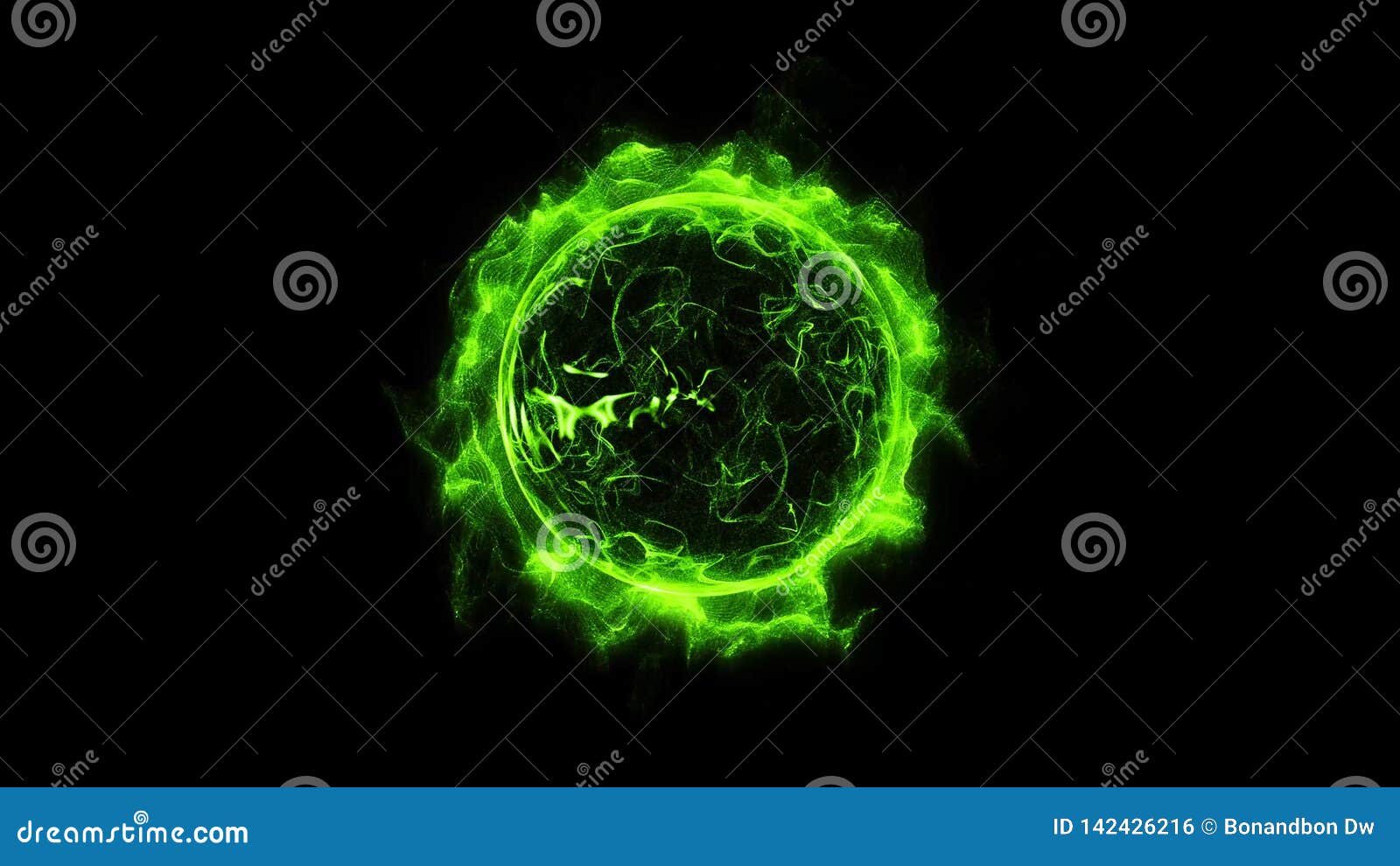 Green Circular Shinning Glowing Light Ring Sparkle Powerful Effect Dust ...