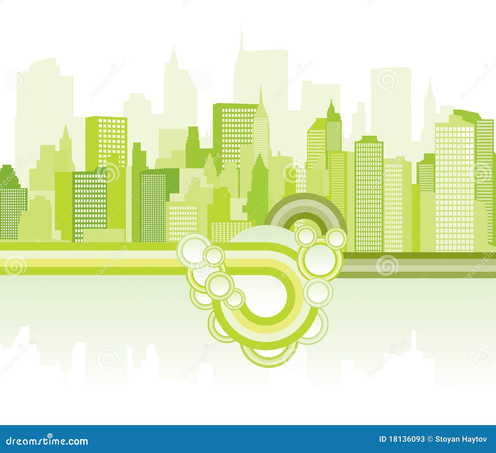 Green city background stock vector. Illustration of abstract - 18136093