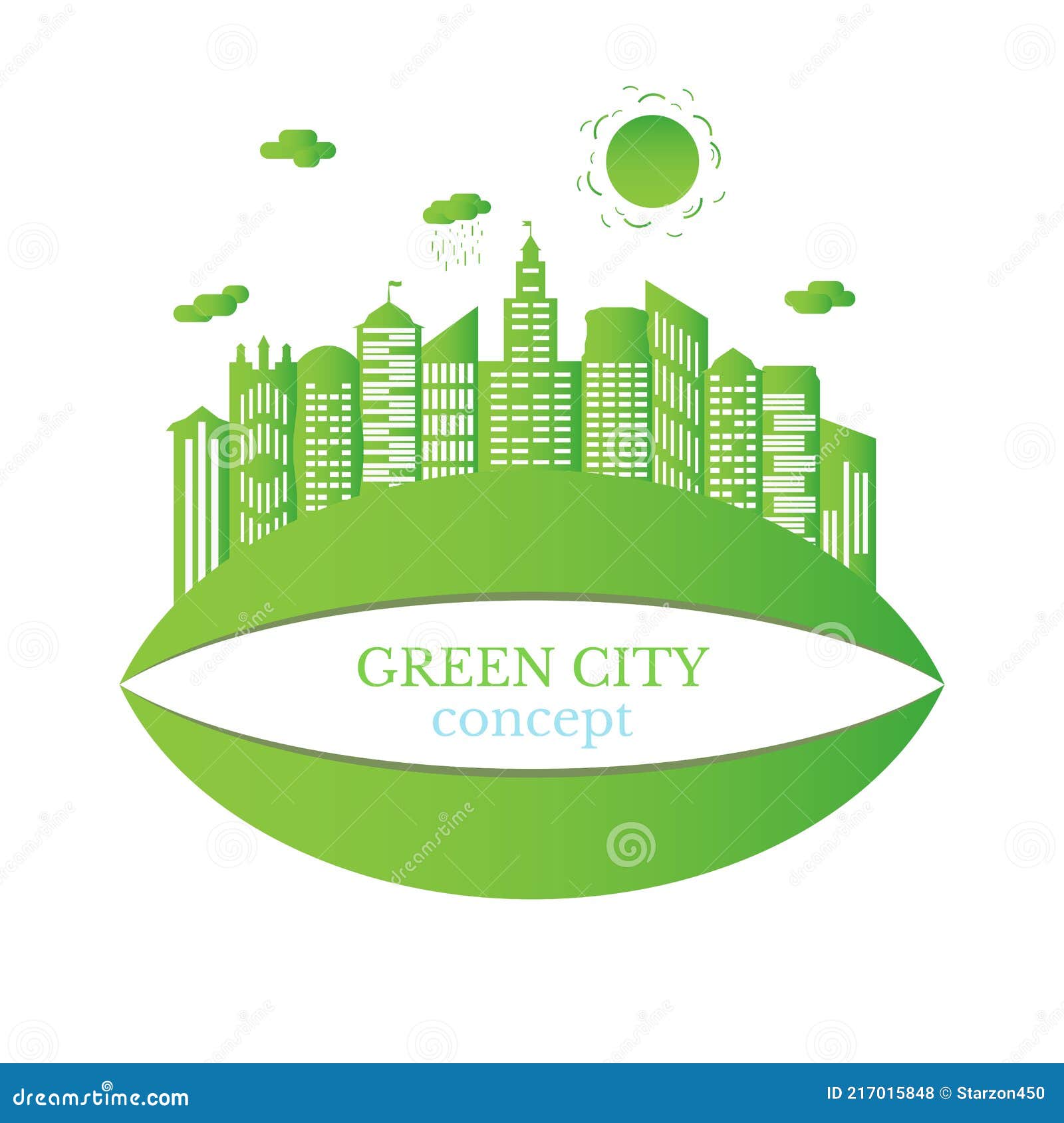 Green City Concept. the Combination of Architecture with Nature Stock ...