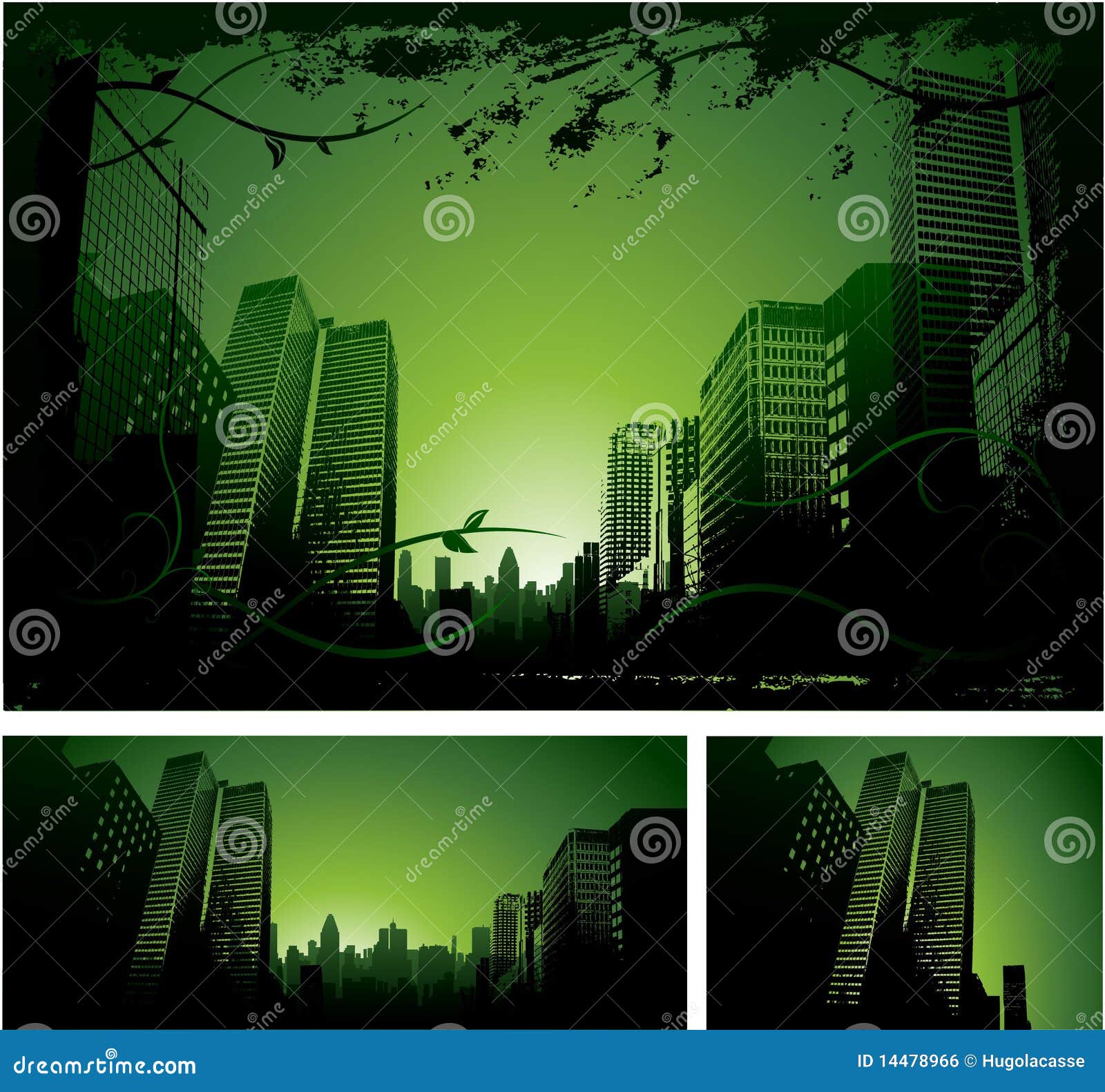 Green city design stock vector. Illustration of district - 14478966