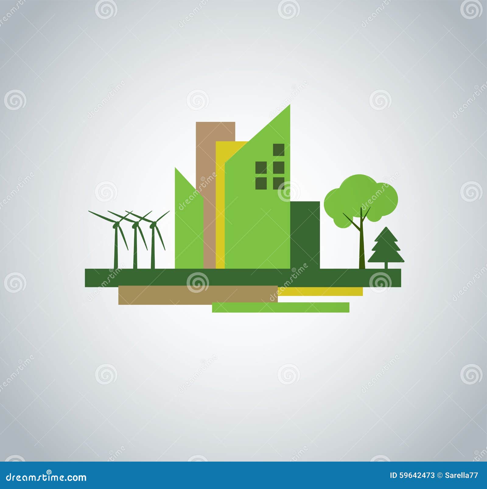 Green city design stock illustration. Illustration of neighborhood ...
