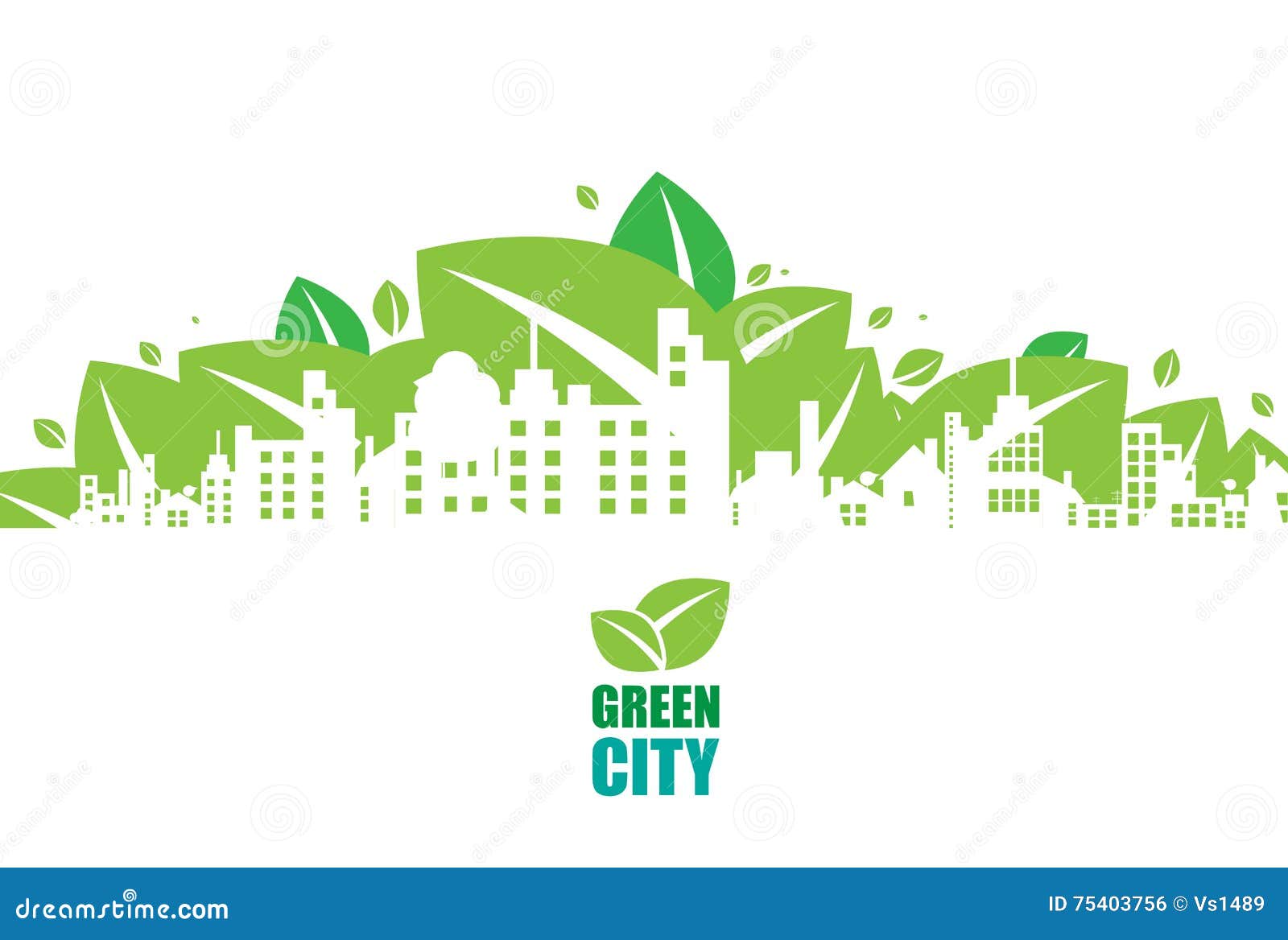 Green City. Ecology Concept Stock Vector - Illustration of landscape ...