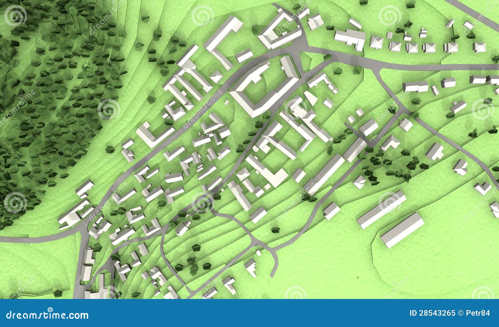 Green city model stock illustration. Illustration of model - 28543265