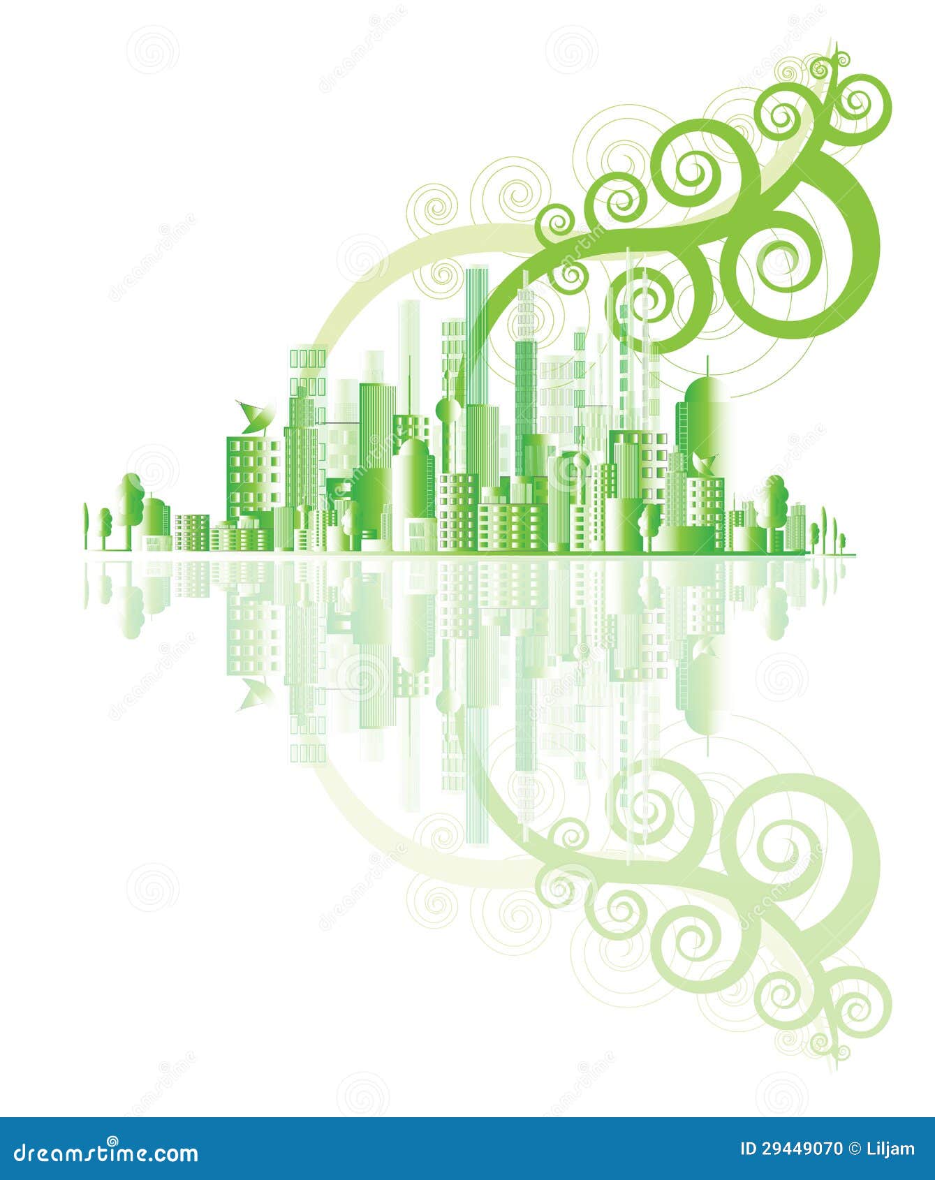 Green city vector stock vector. Illustration of power - 29449070