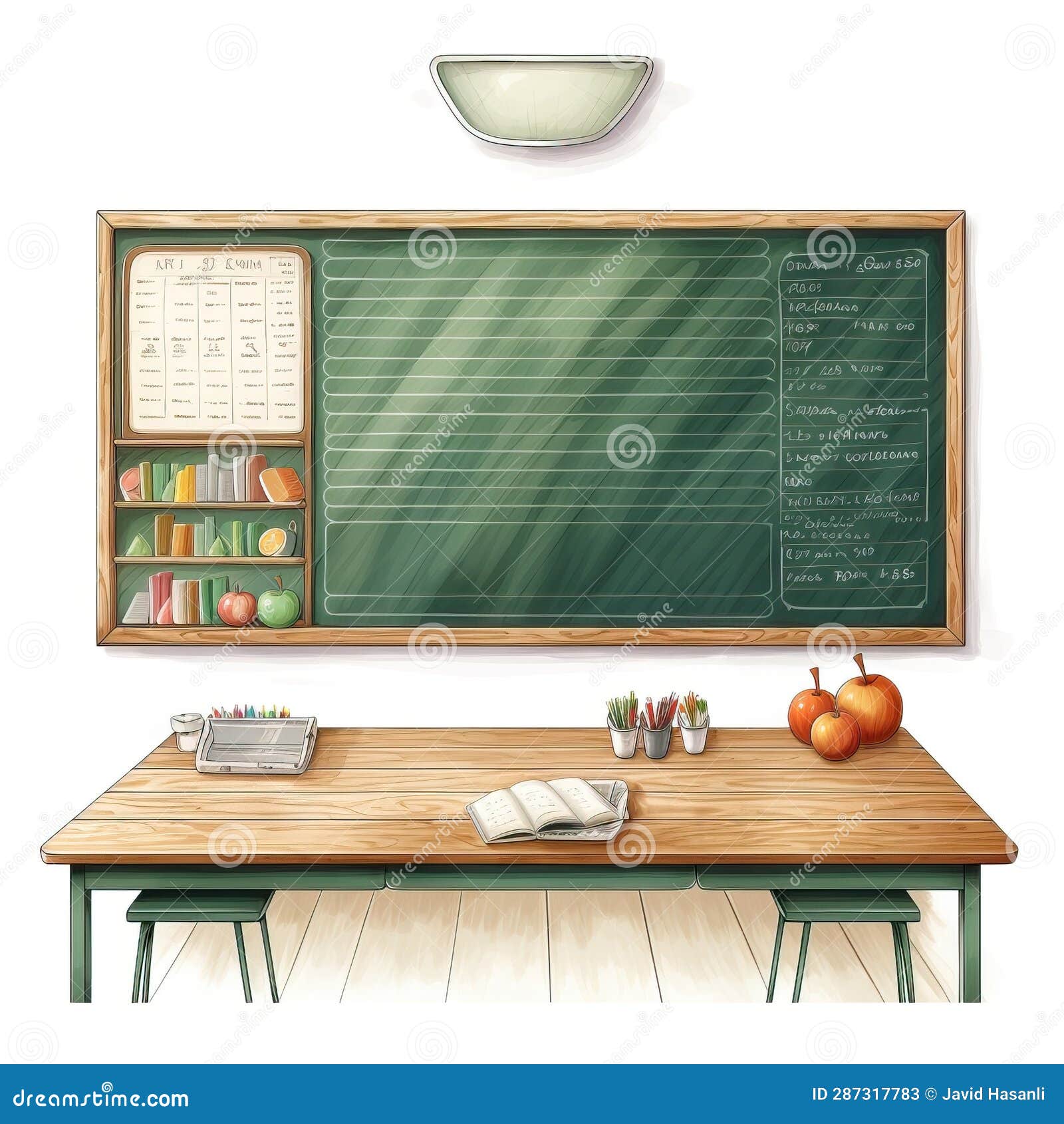 Green Class Board, School Classroom High Quality Ai Image Generated ...