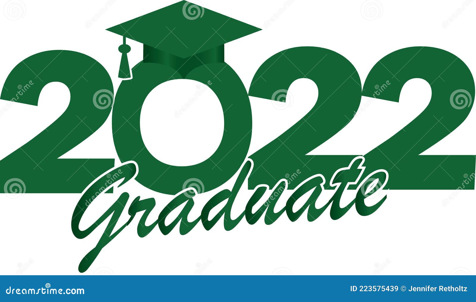 Green Class Of 2021 Graduation Cap Graphic Vector Illustration ...