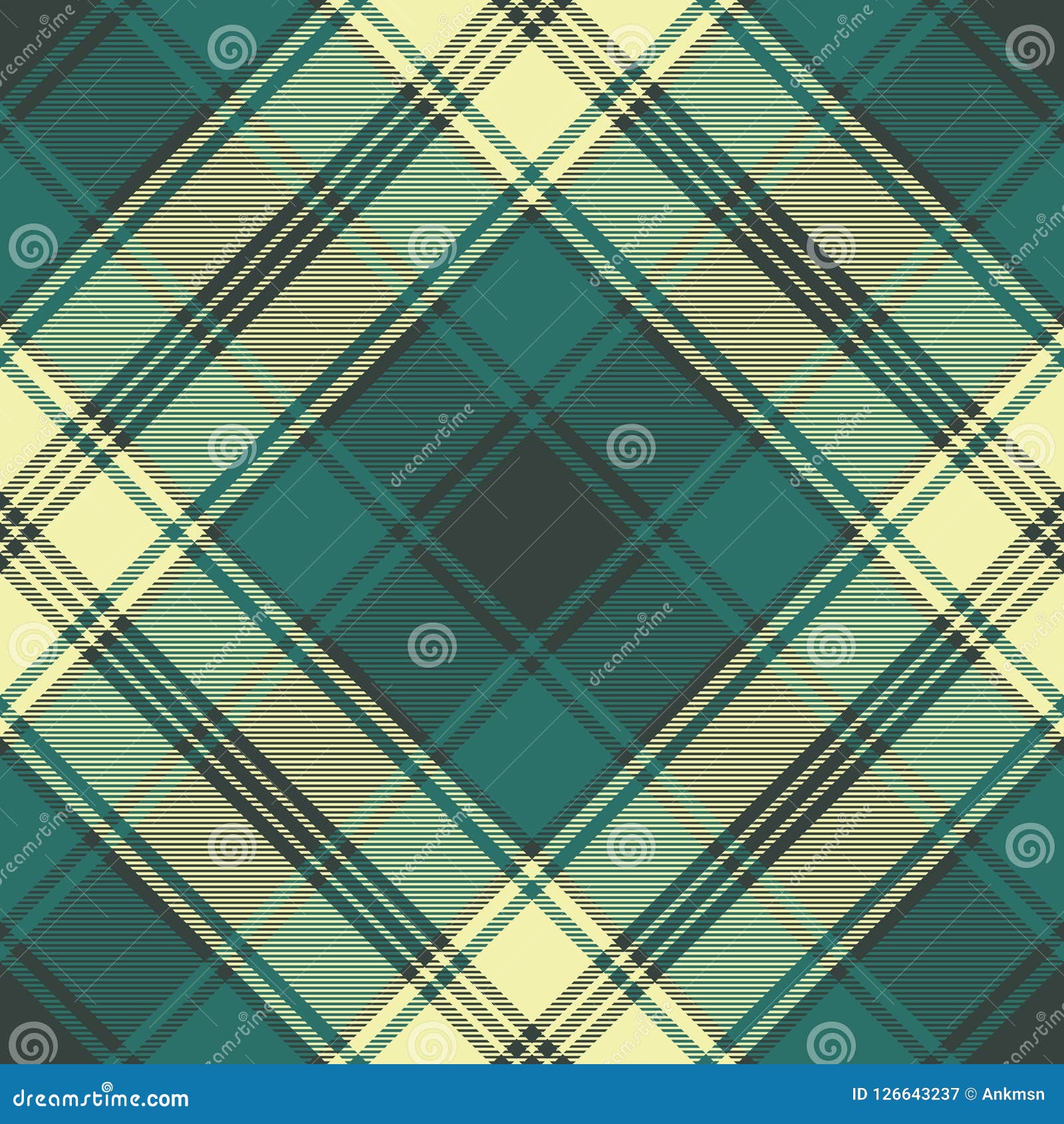 Green Classic Plaid Seamless Pattern Stock Vector - Illustration of ...