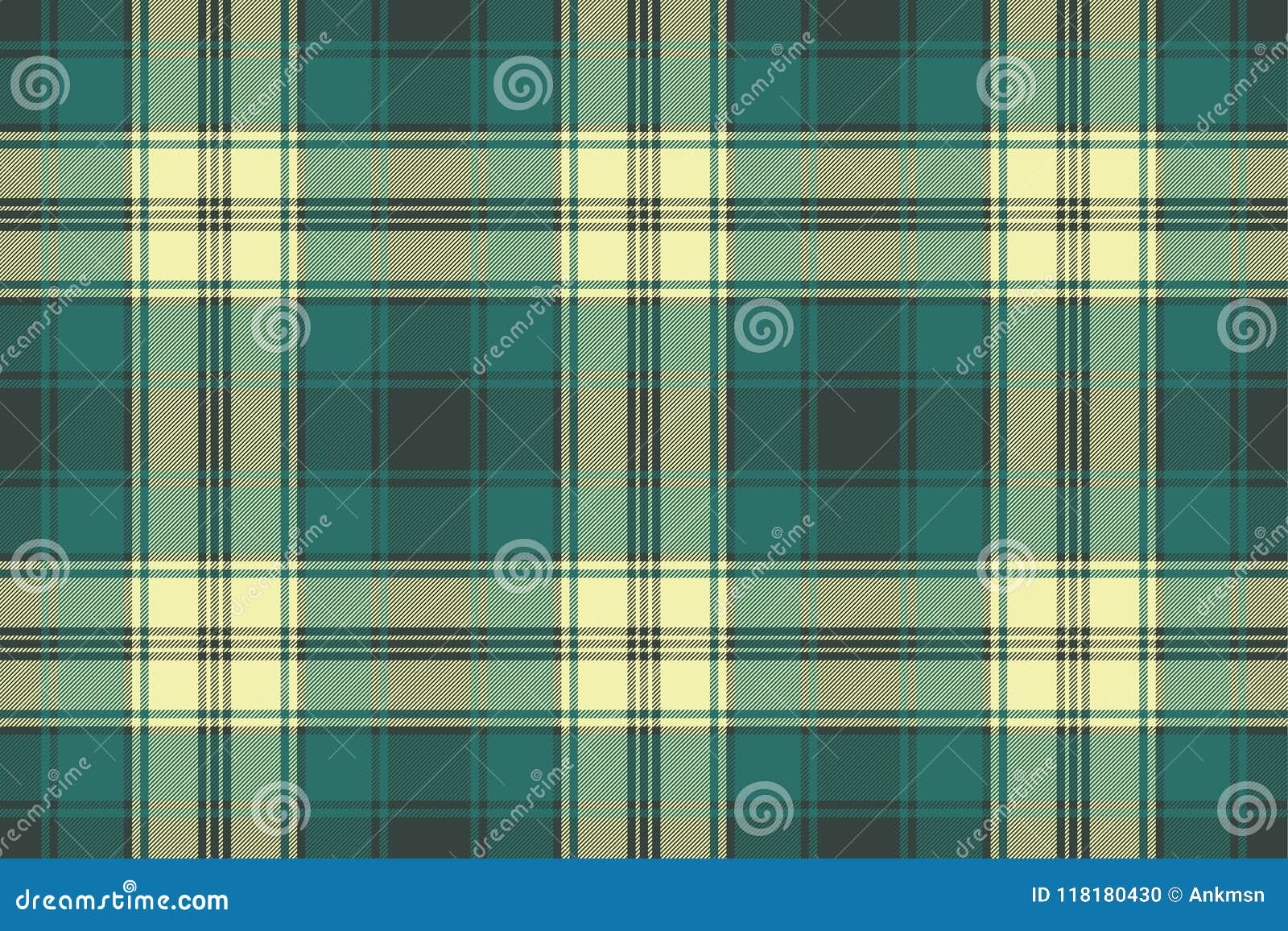 Green Classic Plaid Seamless Pattern Stock Vector - Illustration of ...