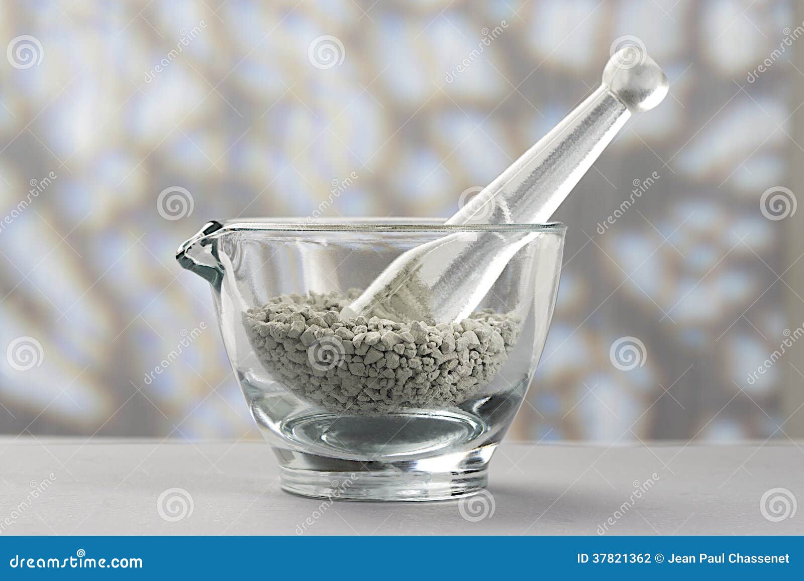 Green clay in glass mortar stock photo. Image of fresh - 37821362
