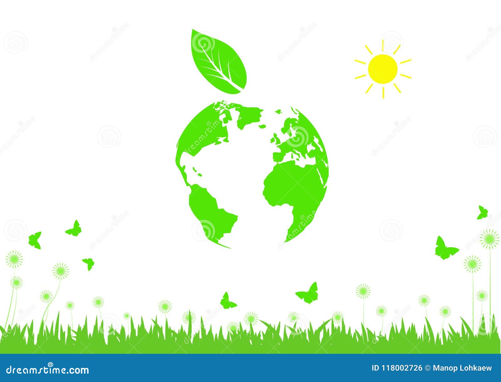 Green and Clean World, World Environment Day Concept Stock Vector ...