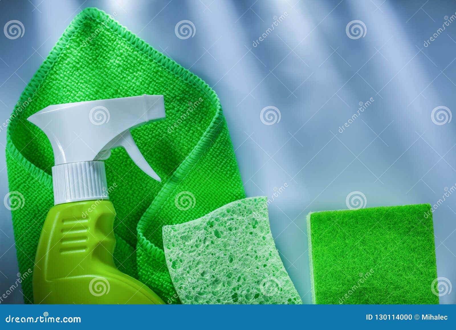 Green Cleaning Cloth Sprayer Sponge on White Background Stock Photo ...