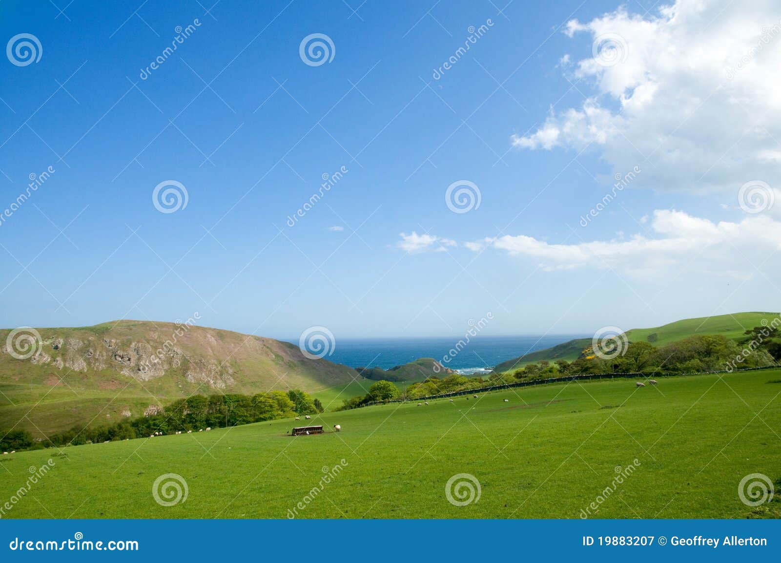 Green cliffs and coast stock image. Image of coast, clifffs - 19883207