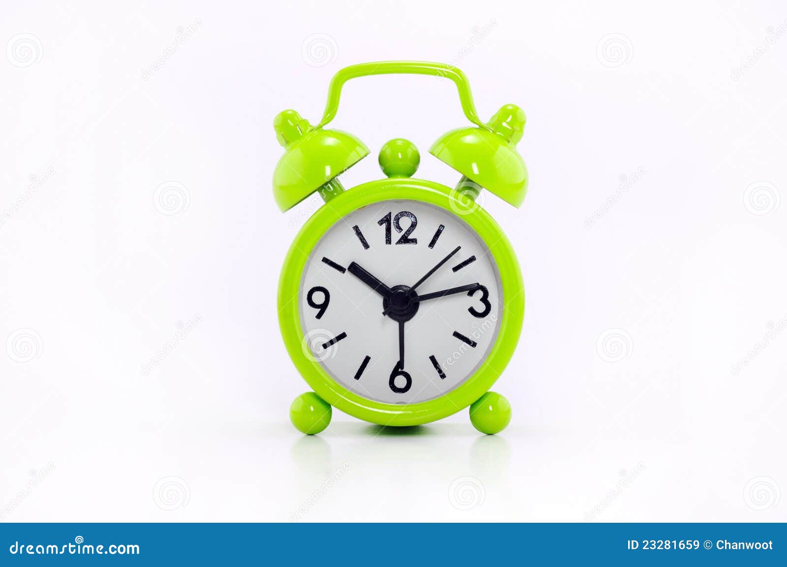 Green clock stock image. Image of time, precision, morning - 23281659
