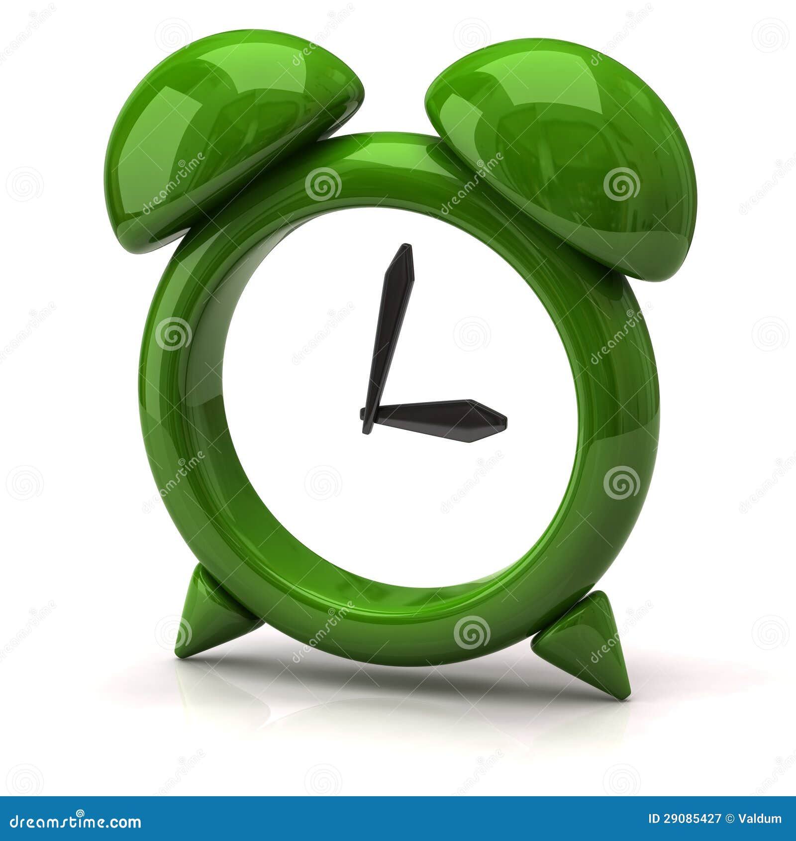 Green clock stock illustration. Illustration of afternoon - 29085427