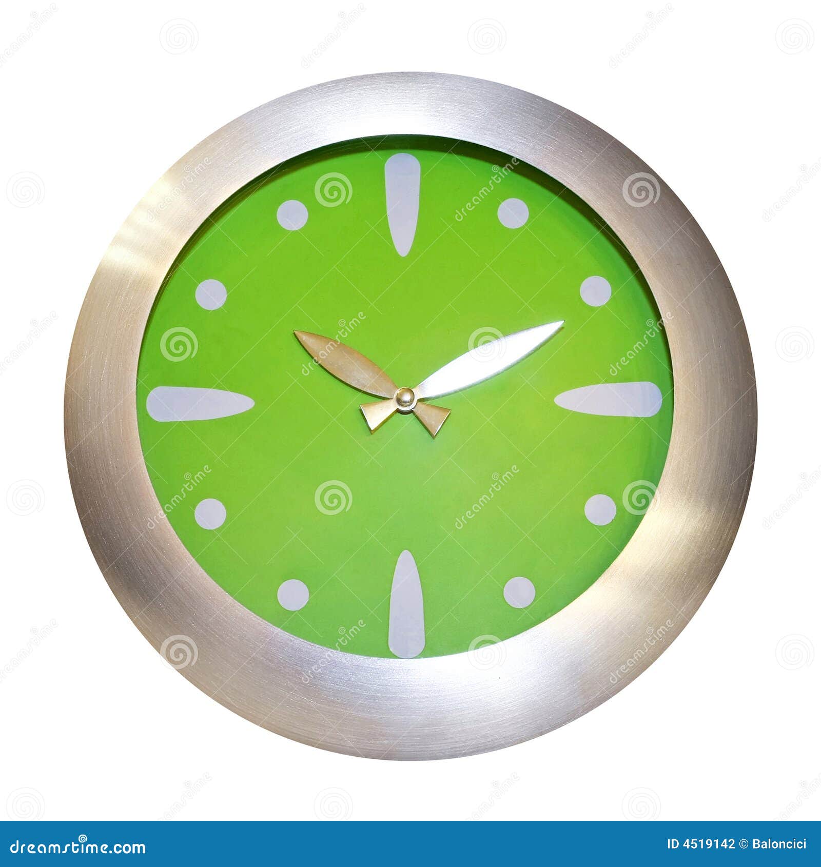Green clock stock photo. Image of hands, green, hours - 4519142
