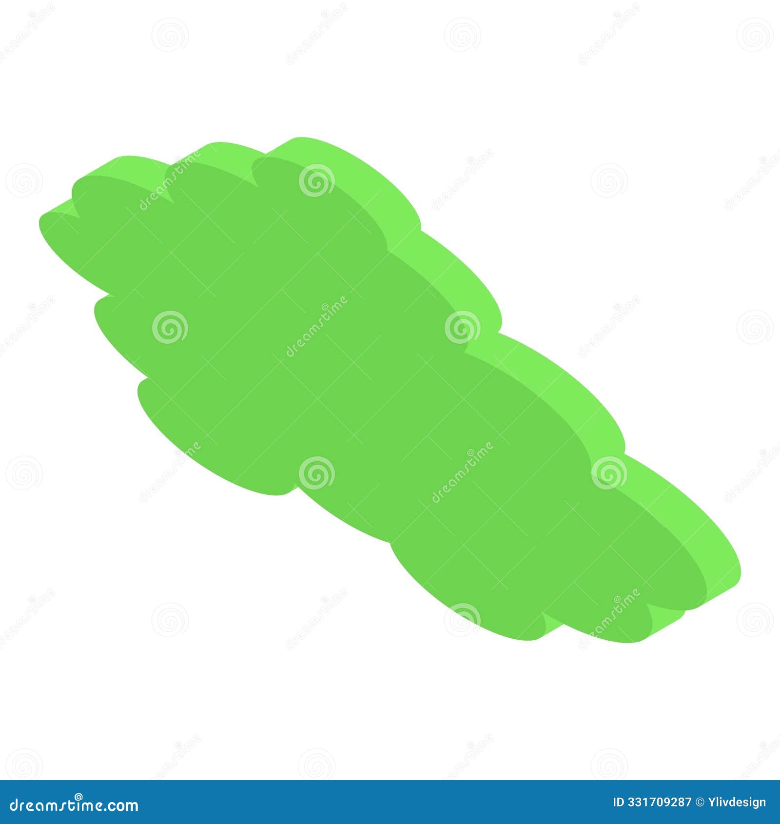 Green Cloud Computing Symbol Floating on White Background Stock ...