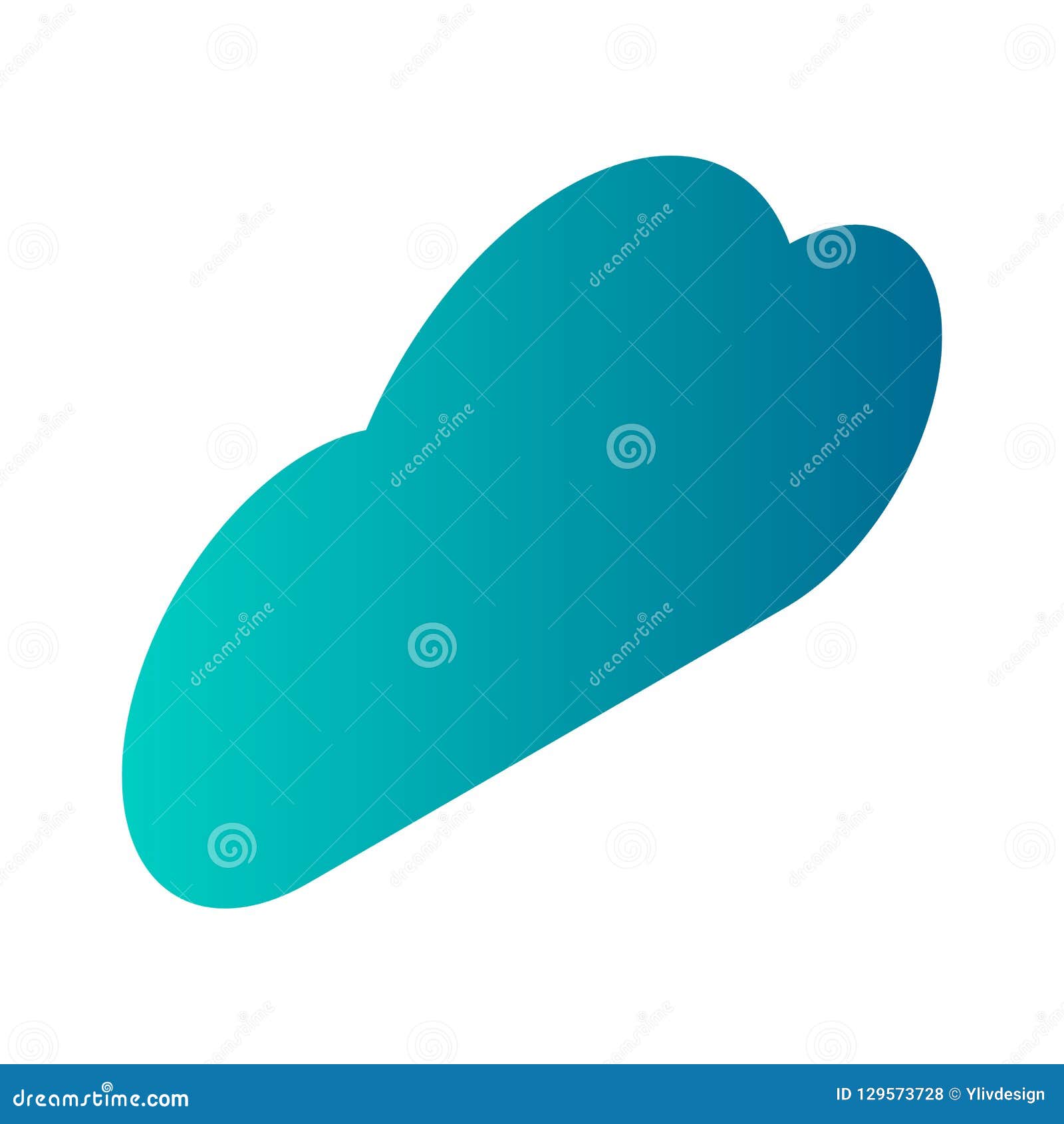 Green Cloud Data Icon, Isometric Style Stock Vector - Illustration of ...