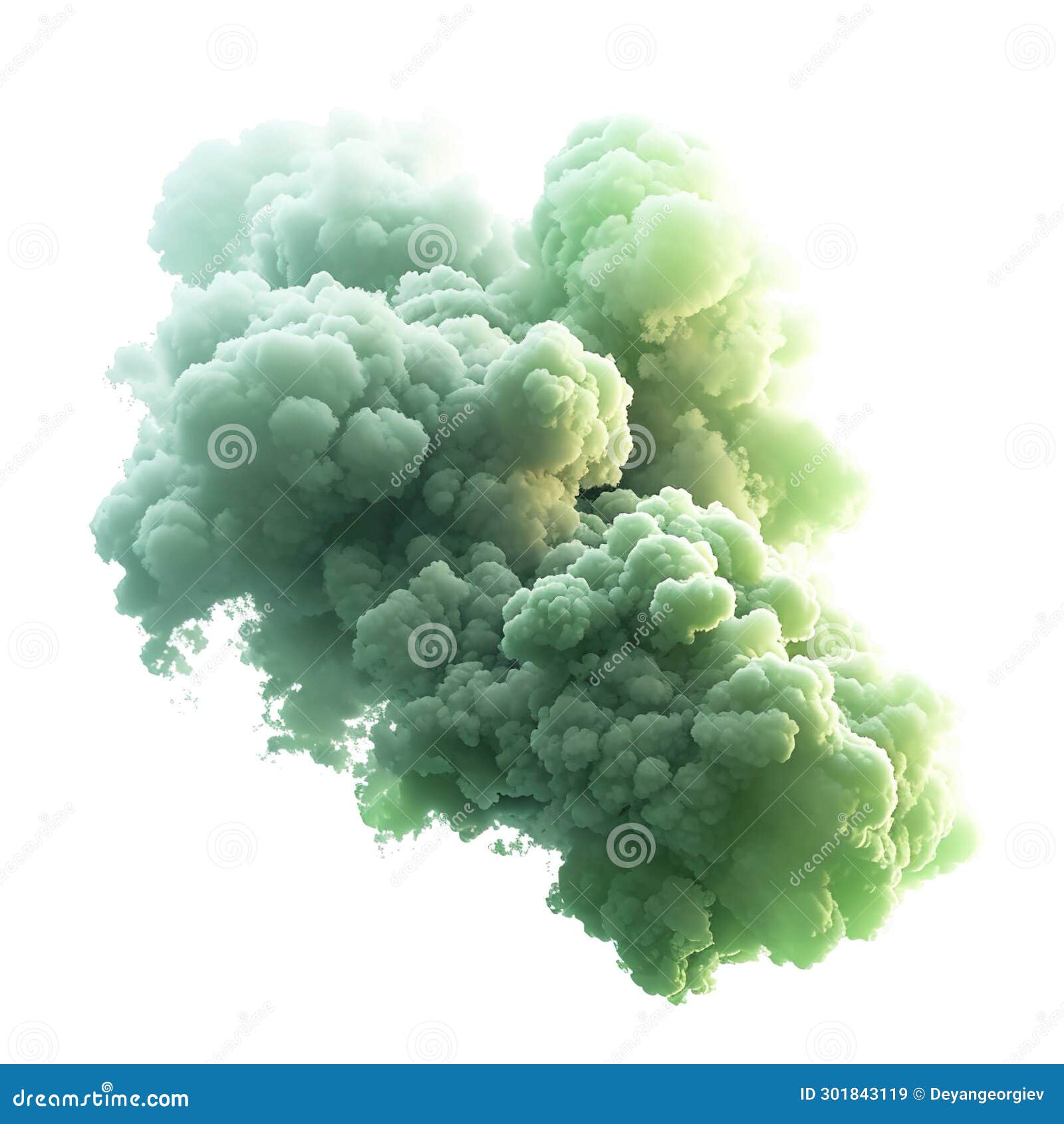 Green Cloud Isolated on White Background. Design Element. Stock ...