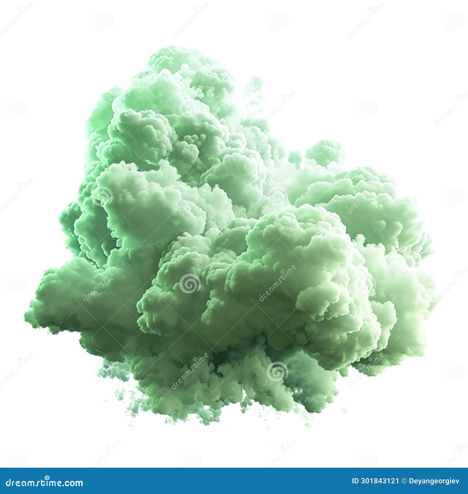 Green Cloud Isolated on White Background. Design Element. Stock ...
