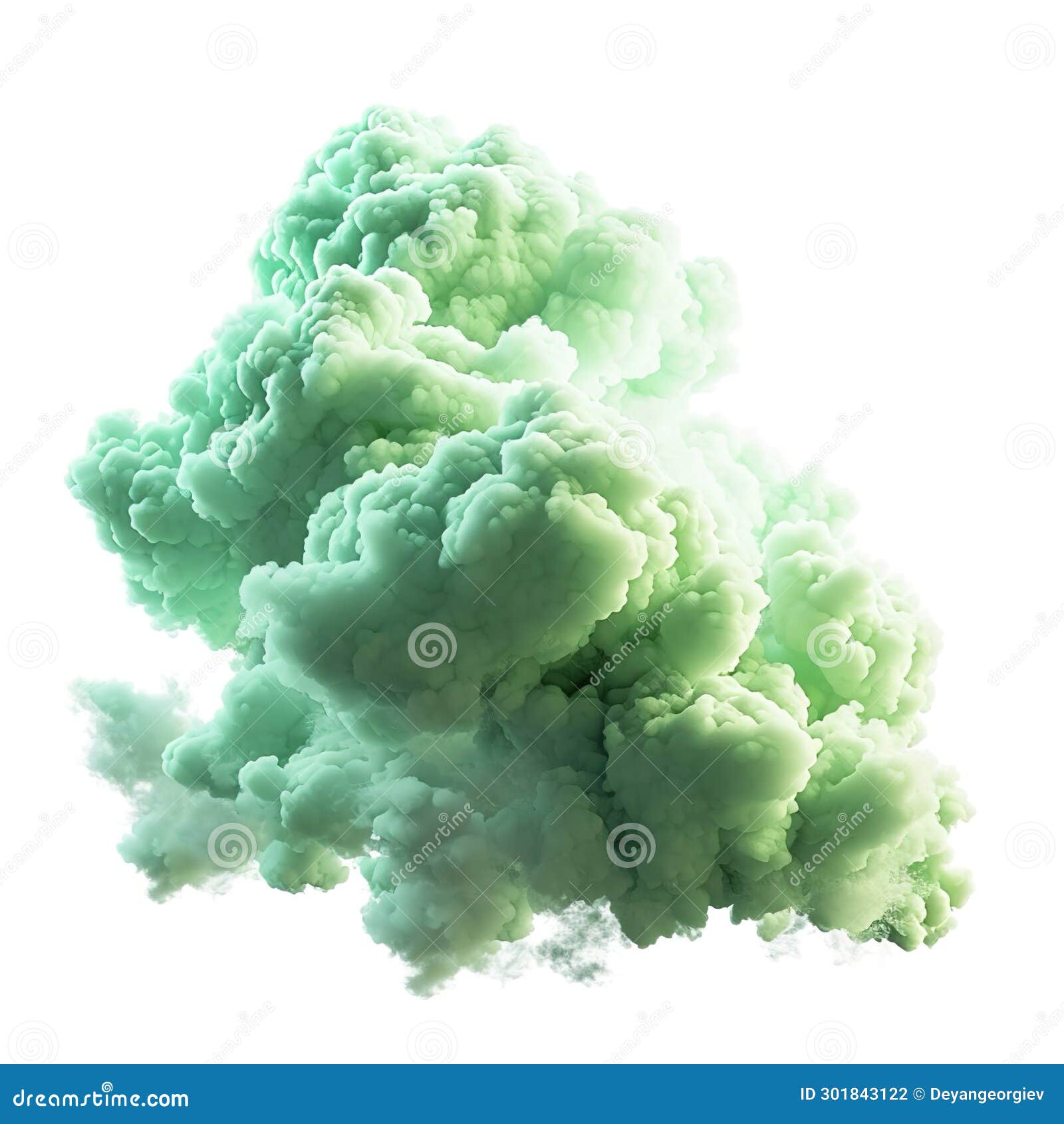 Green Cloud Isolated on White Background. Design Element. Stock ...