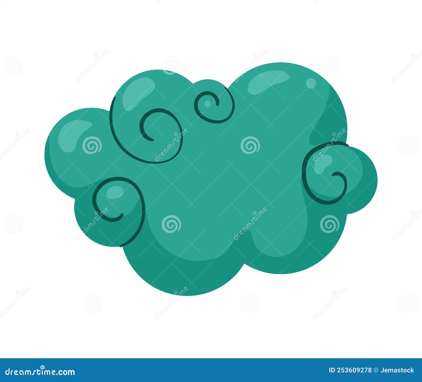 Green cloud sky stock vector. Illustration of nature - 253609278