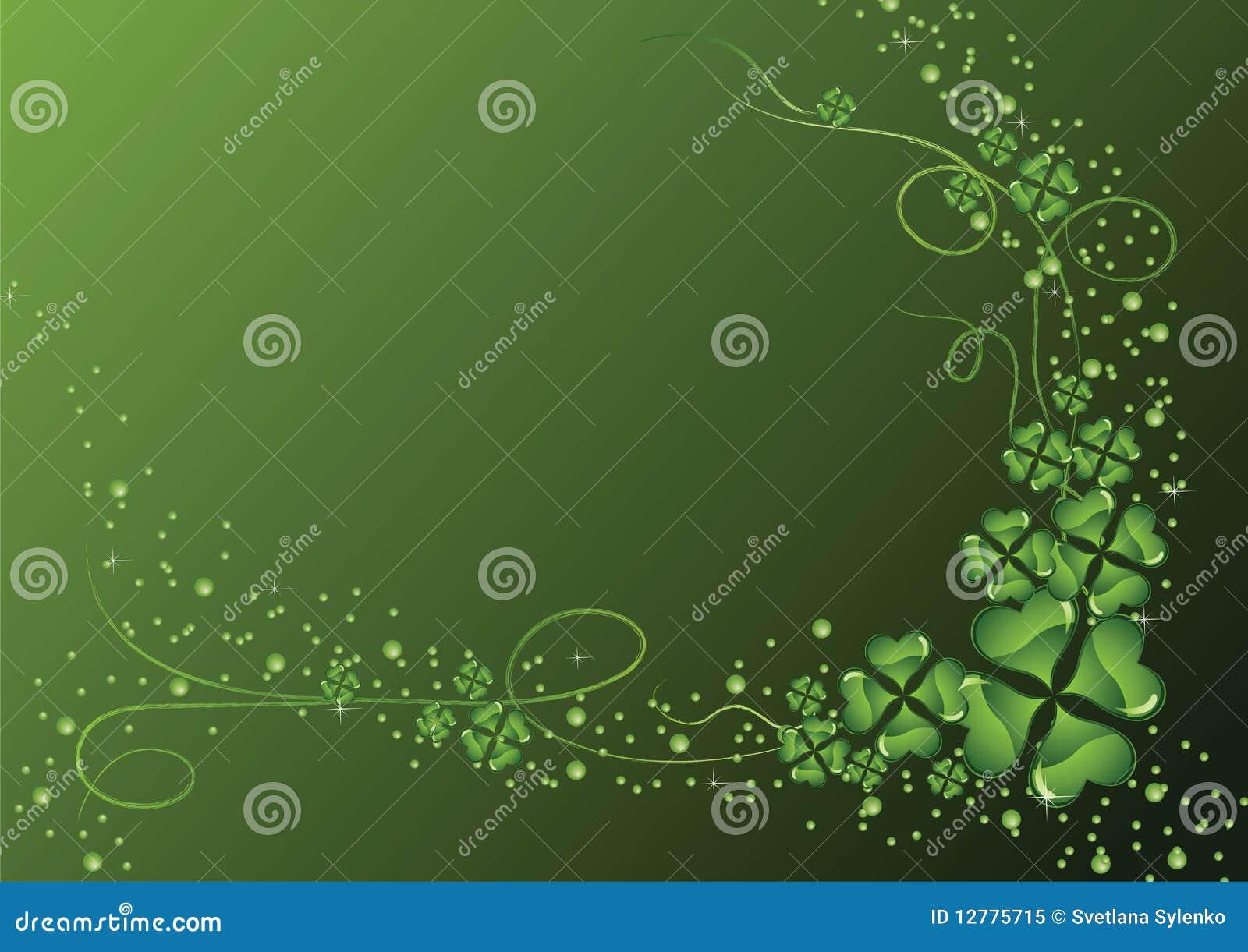Green clover background stock vector. Illustration of ornament - 12775715
