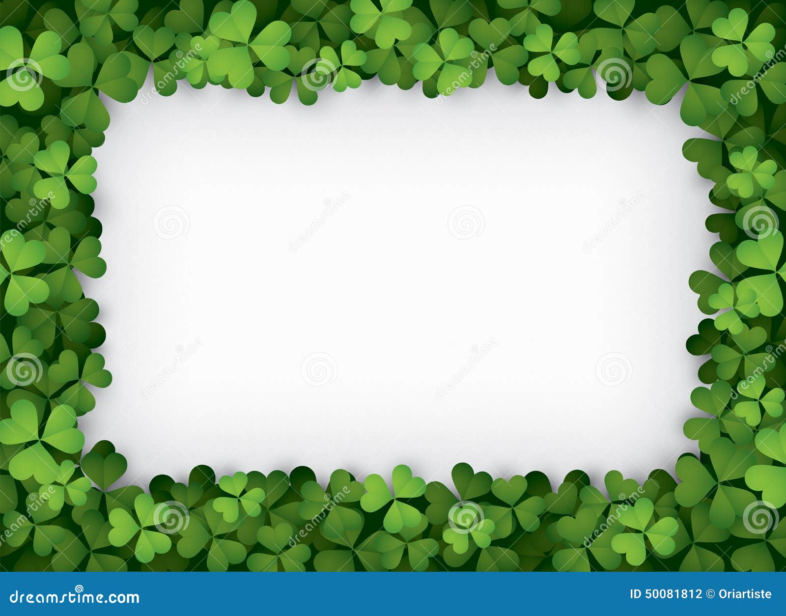 Green clover border stock vector. Illustration of green - 50081812