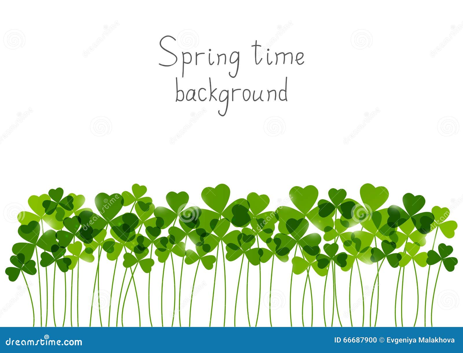 Clover Border Divider Line Vector Illustration | CartoonDealer.com ...