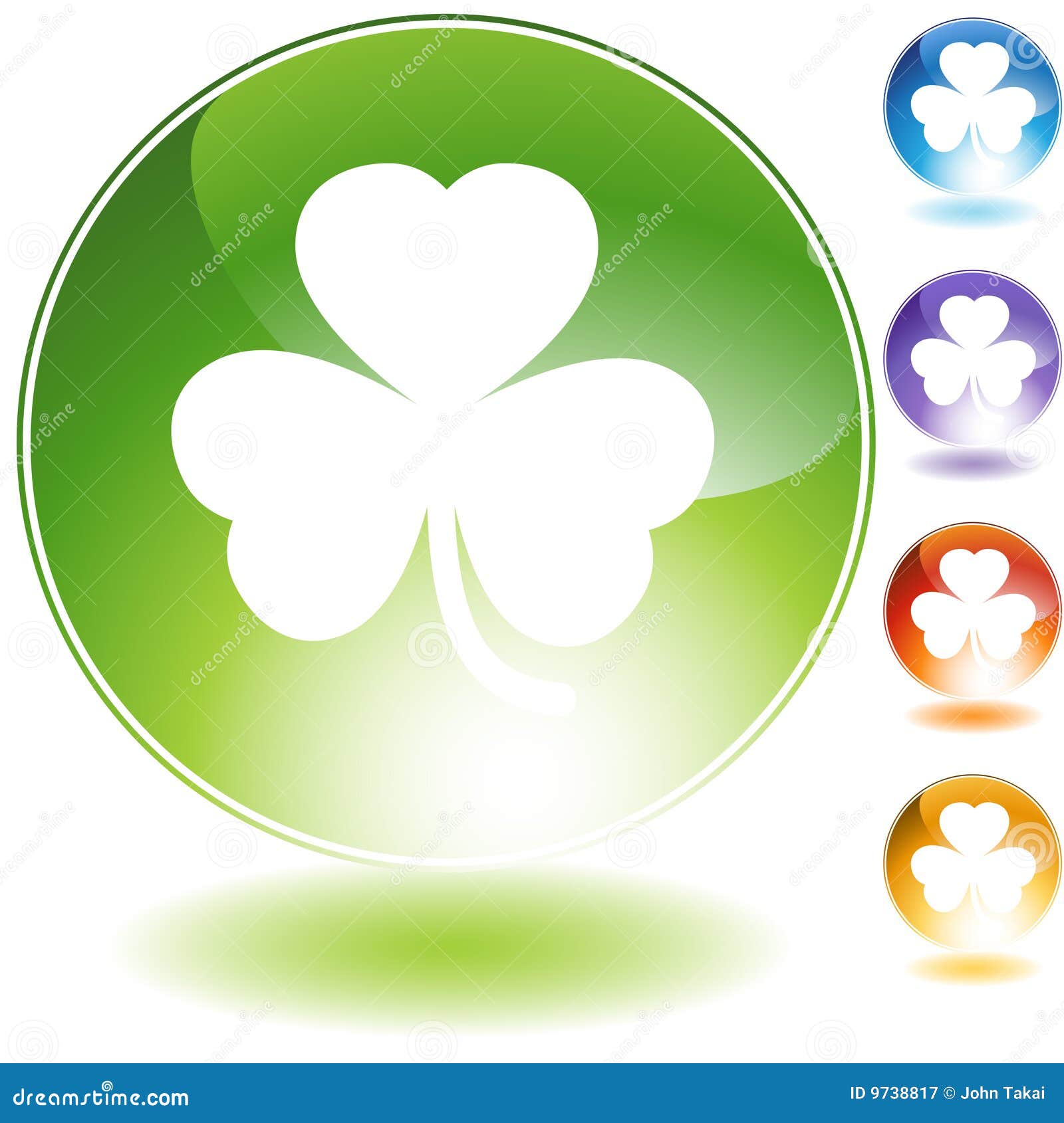 Green Clover Icon stock vector. Illustration of graphic - 9738817