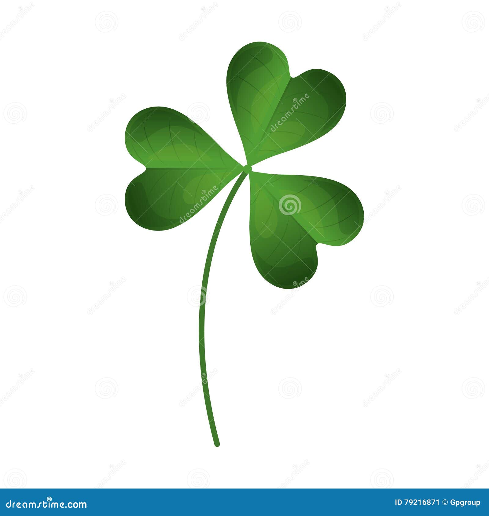 Green clover icon stock vector. Illustration of fresh - 79216871