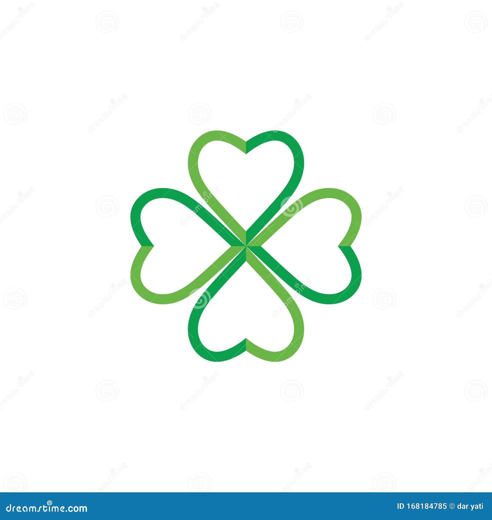 Green Clover Leaf Icon Template Design Stock Vector - Illustration of ...