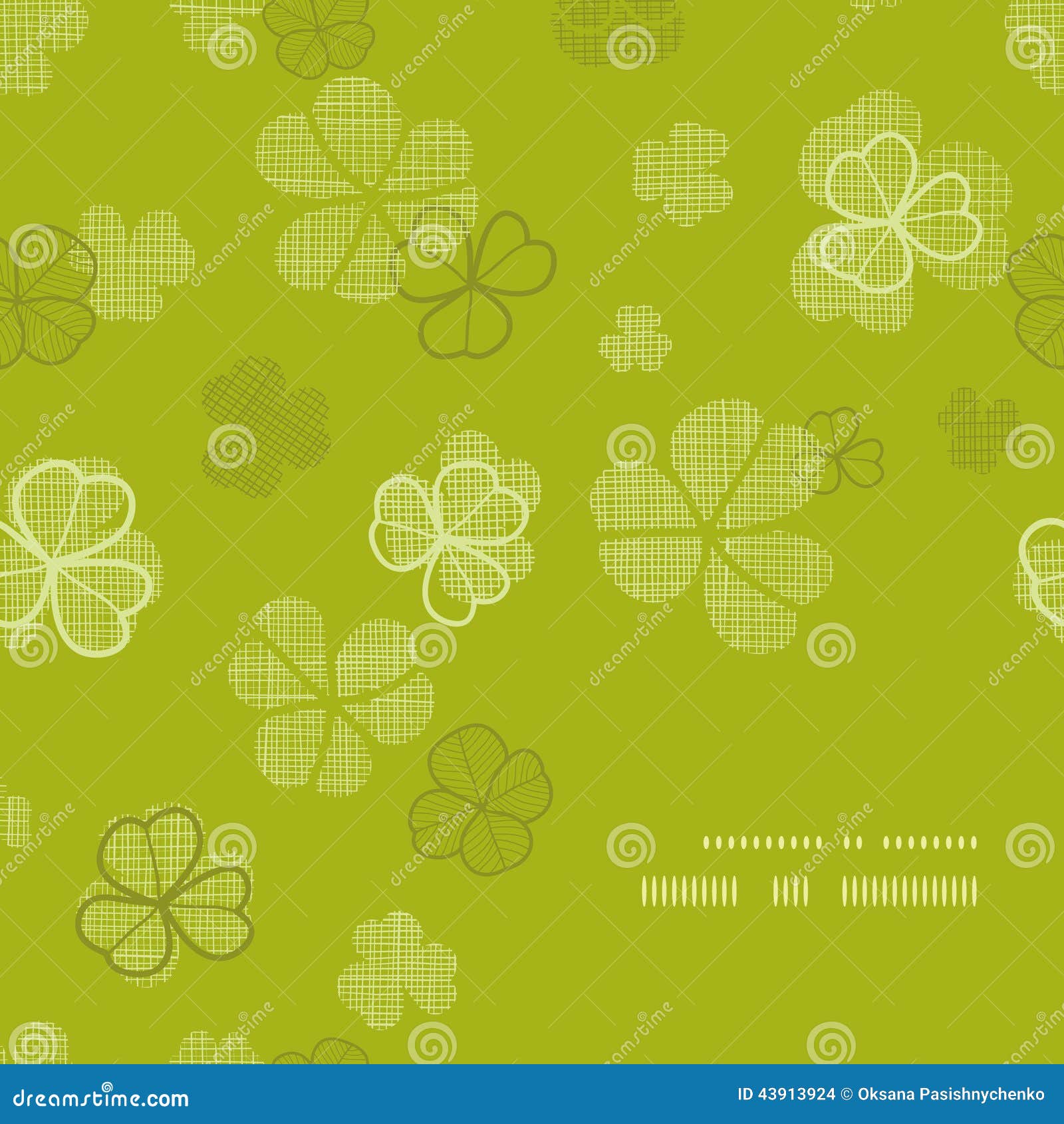 Green Clover Textile Texture Frame Corner Pattern Stock Vector ...