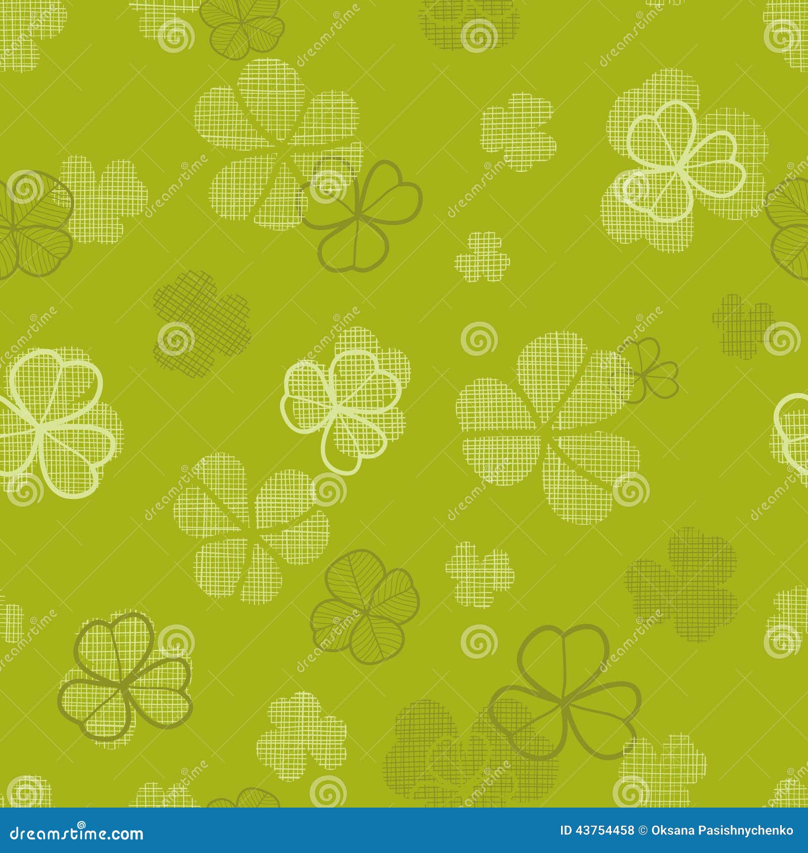 Green Clover Textile Texture Seamless Pattern Stock Vector ...