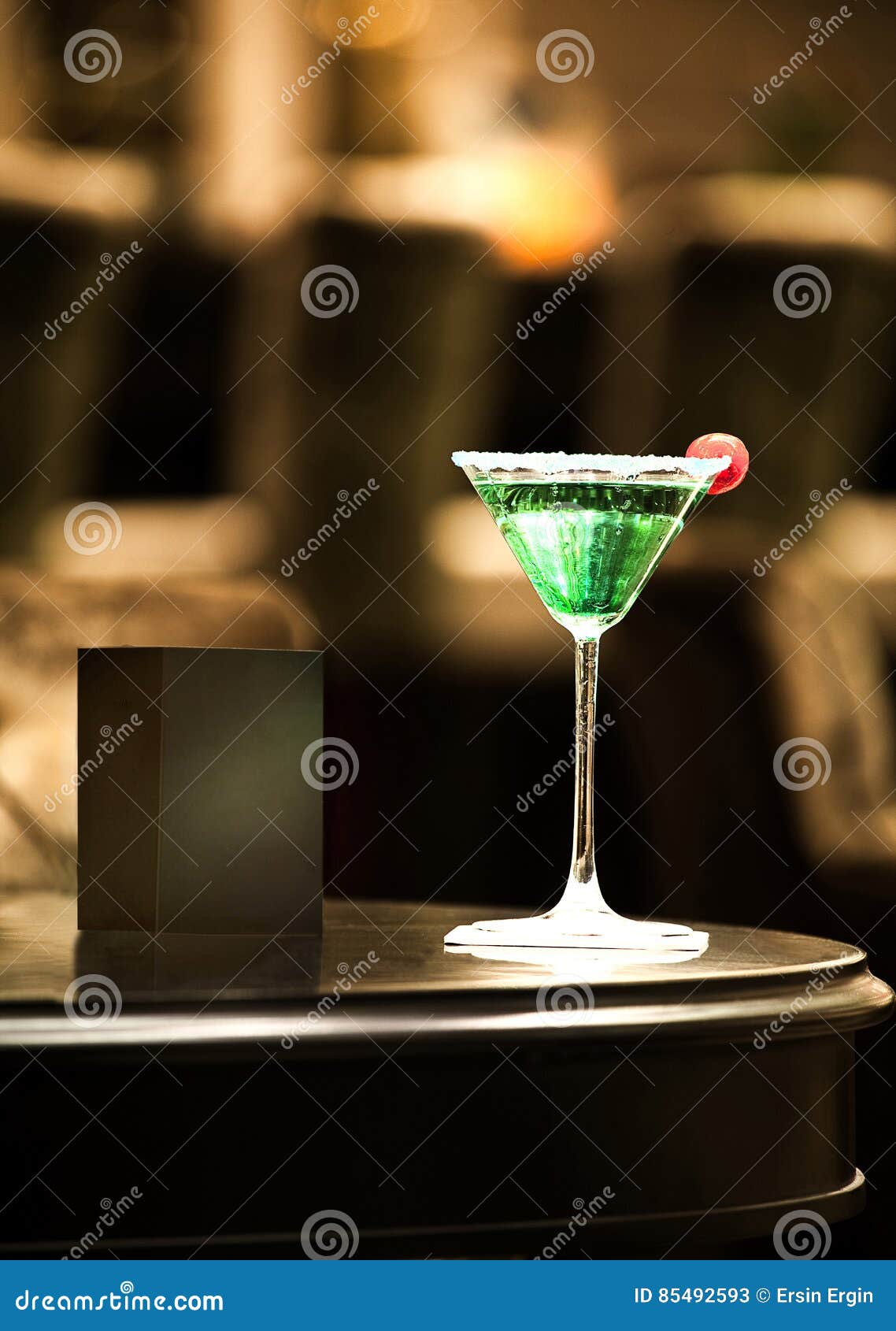 Green cocktail stock image. Image of glass, closeup, restaurant - 85492593