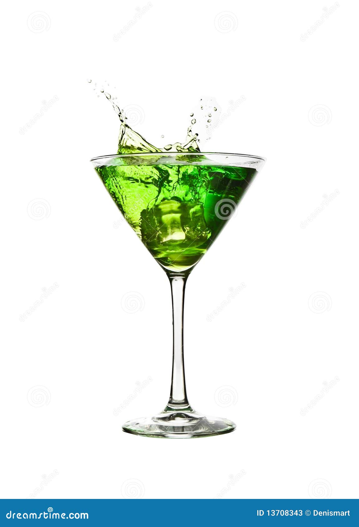 Green cocktail splash stock image. Image of glass, cube - 13708343