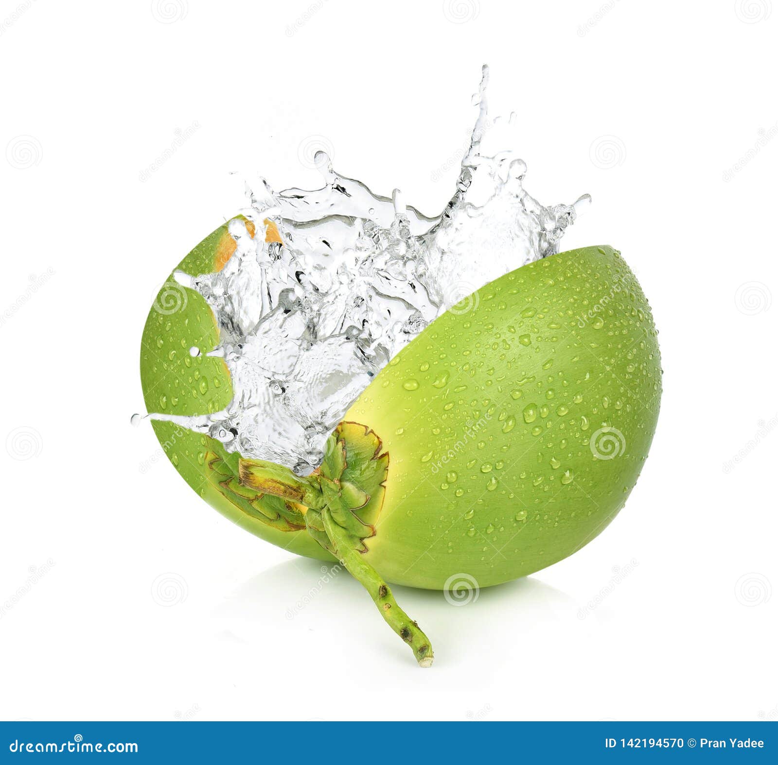 Coconut Water In Fresh Coconut Summer Sea Beach Concept And Tropical ...