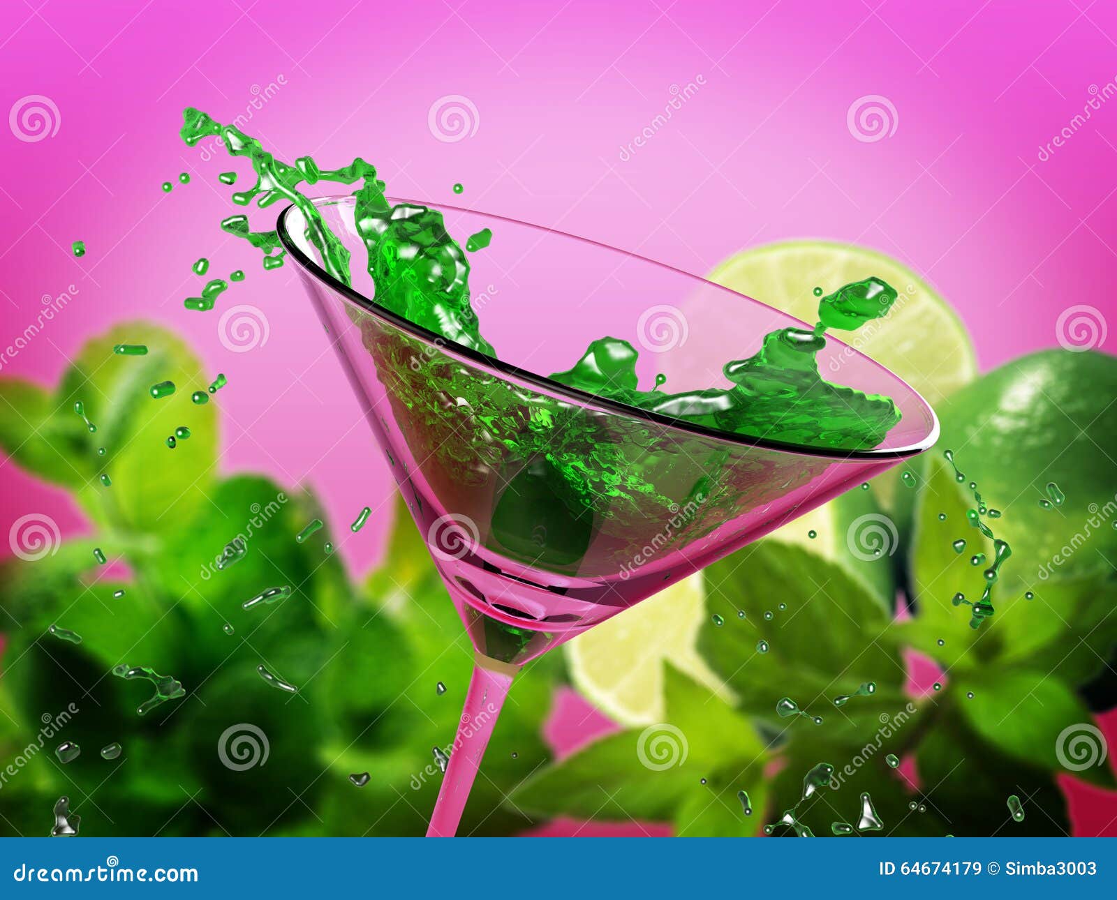 Green coctail splash stock image. Image of green, color - 64674179