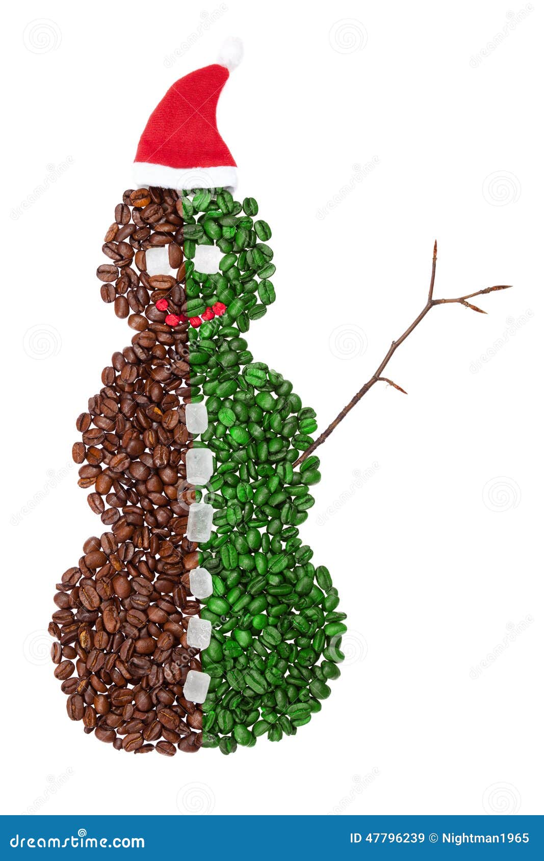 Green Coffee Snowman stock image. Image of knife, gift - 47796239