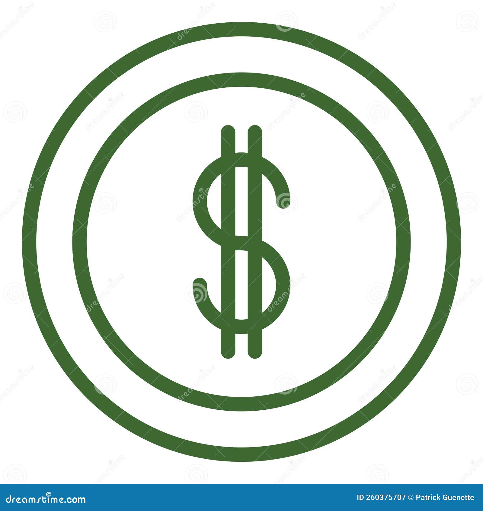 Green coin, icon stock vector. Illustration of ireland - 260375707