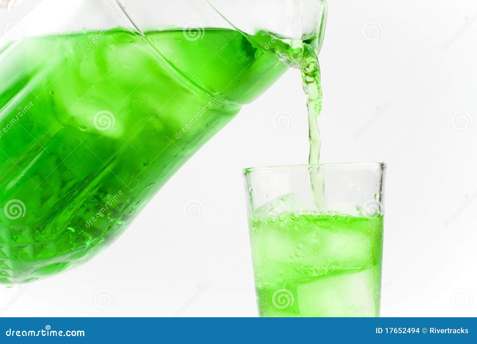 Green Cold Drink Poured a Glass Stock Photo - Image of fruit, summer ...