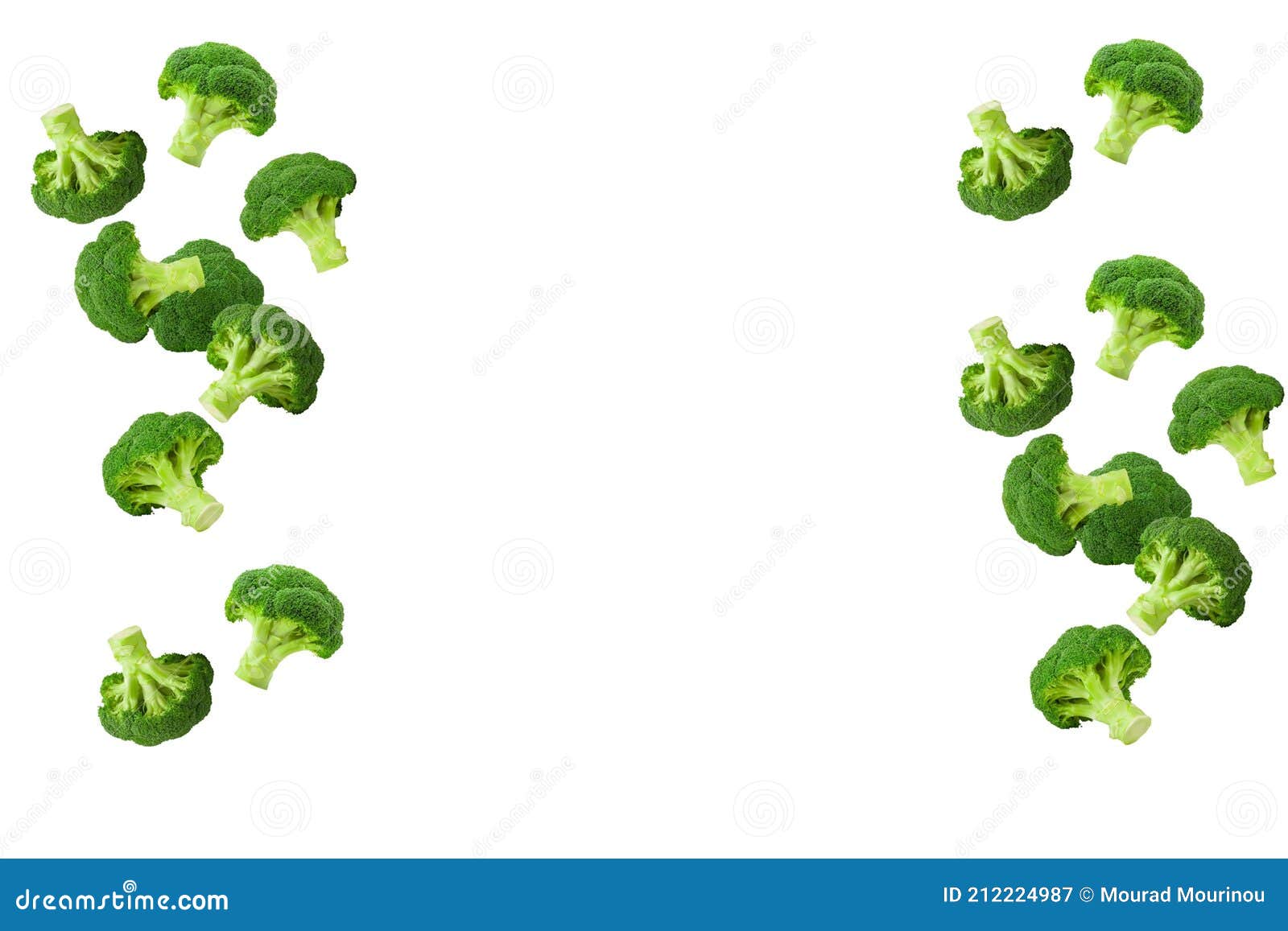 Green Coliflor on White Background Stock Image - Image of leaf ...