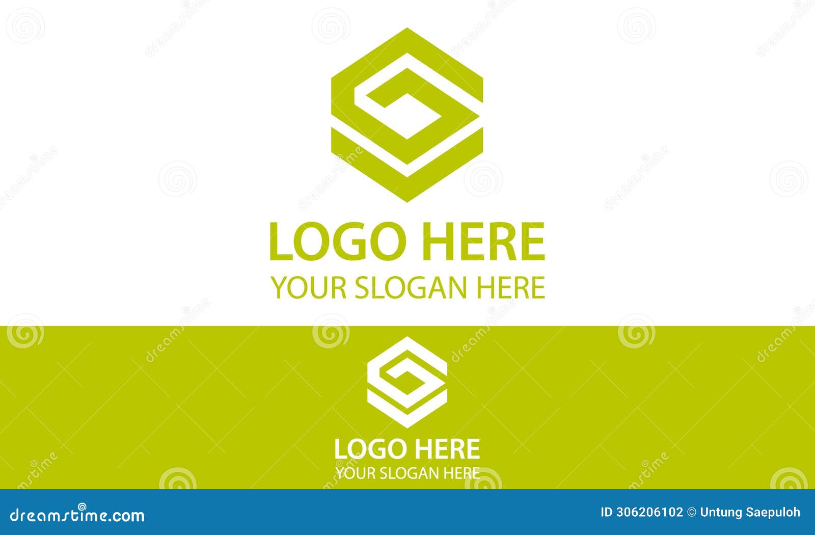 Green Color Abstract Hexagonal Letter G Logo Design Stock Vector ...