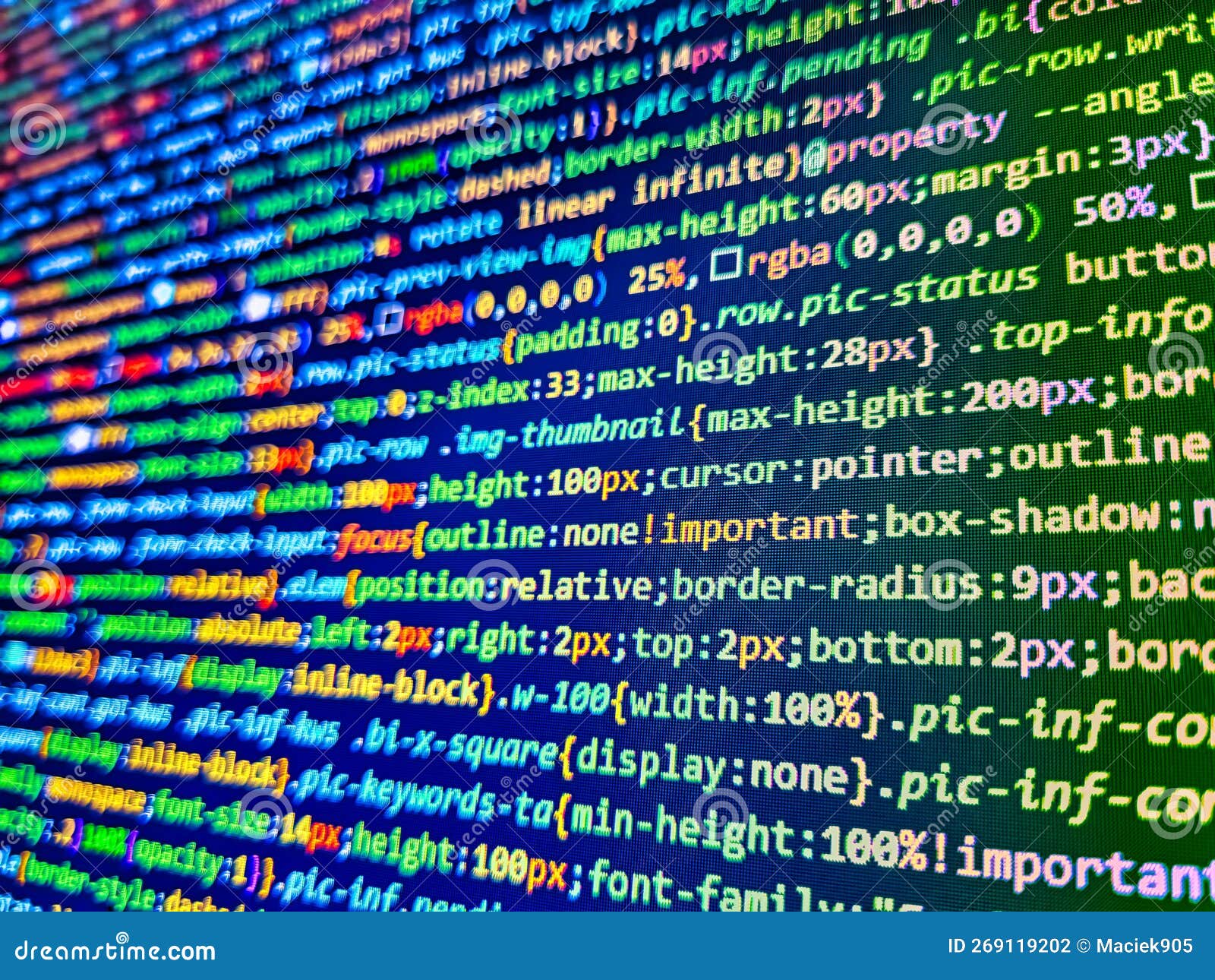 Green Color Becomes the Most Dominant Color. Data Network Hardware ...