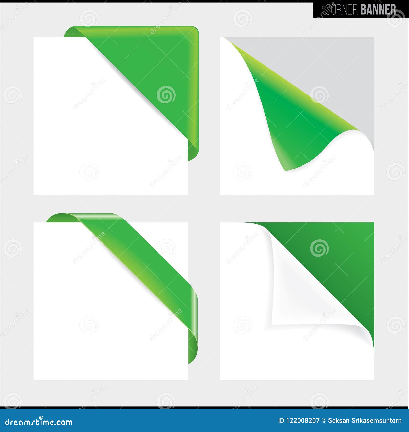 Green Corner Banner Stock Illustrations – 15,155 Green Corner Banner ...