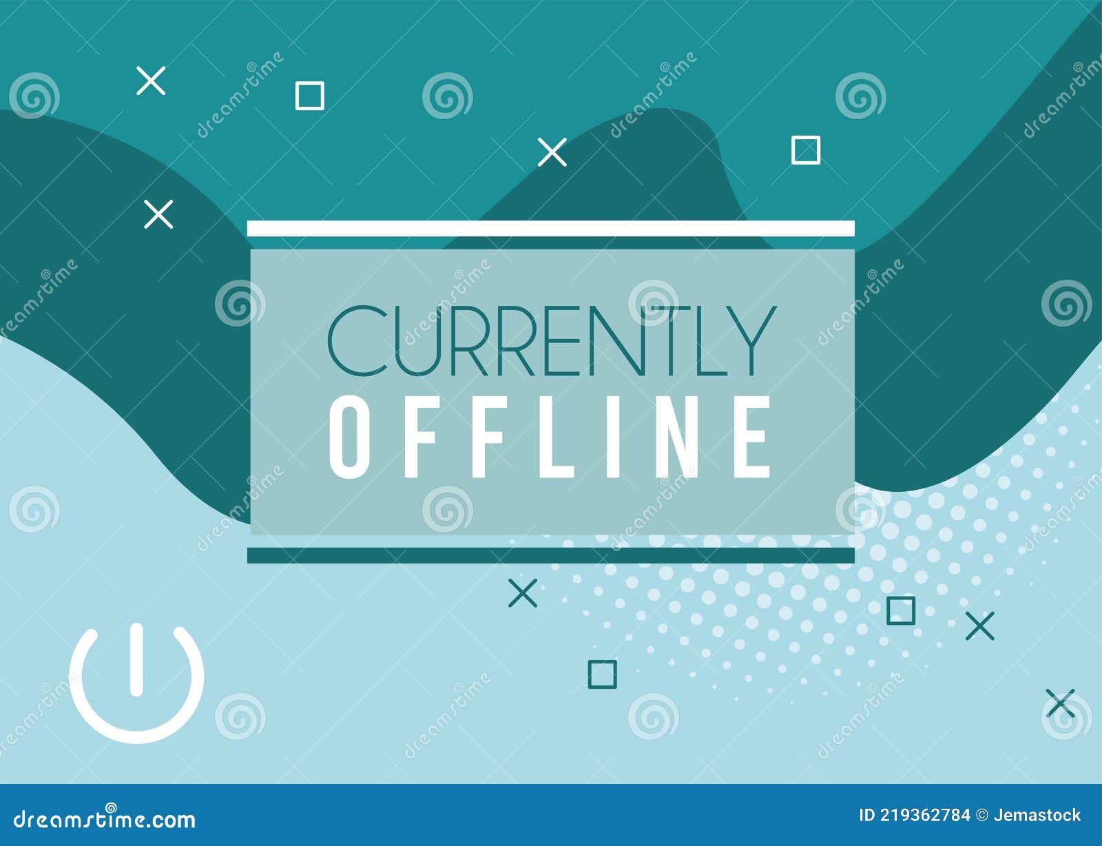 Green Currently Offline Template Stock Vector - Illustration of network ...
