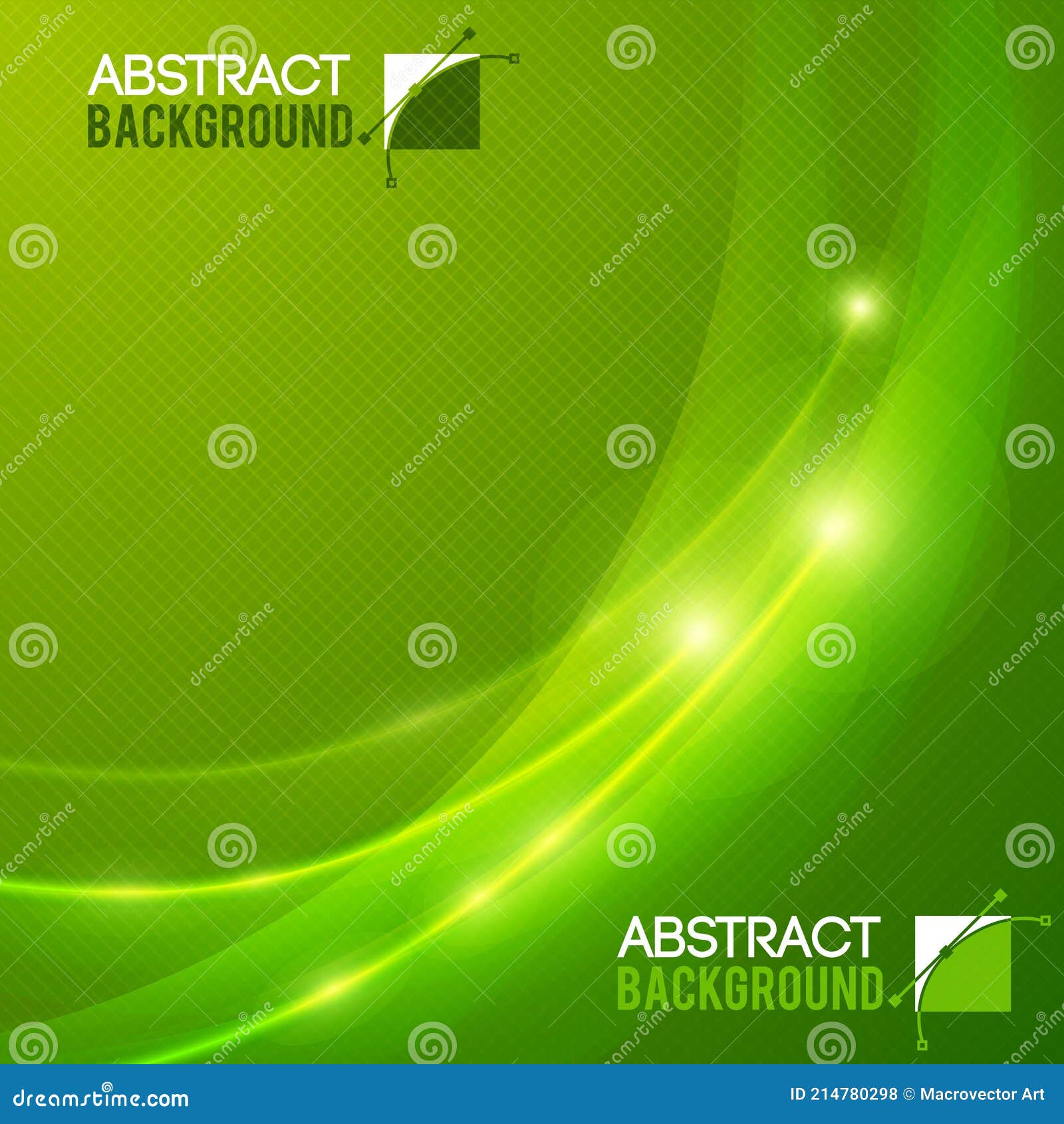 Green Color Flat Abstract Background with Light Effects Vector ...