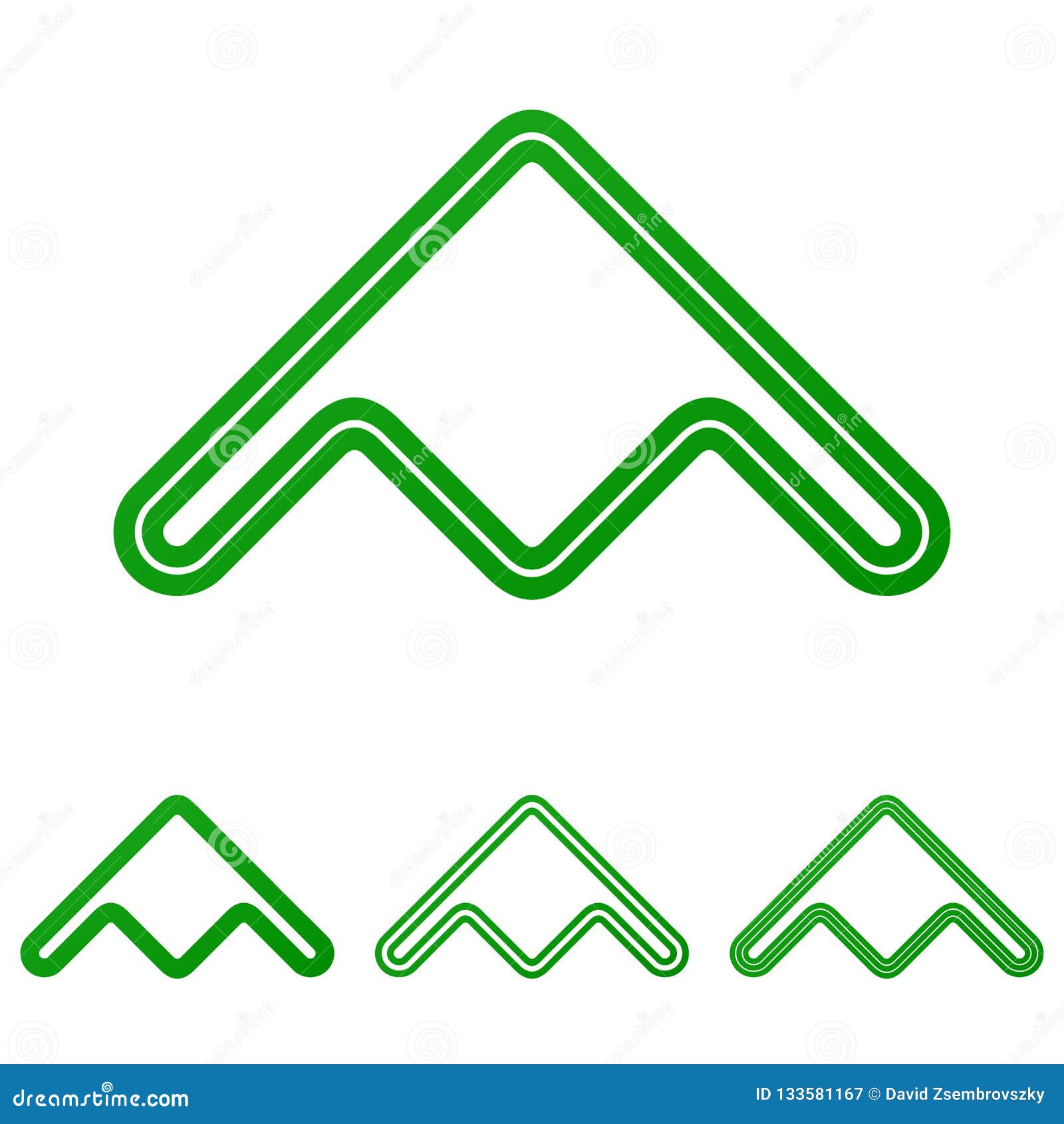 Green Line Product Logo Design Set Stock Vector - Illustration of ...