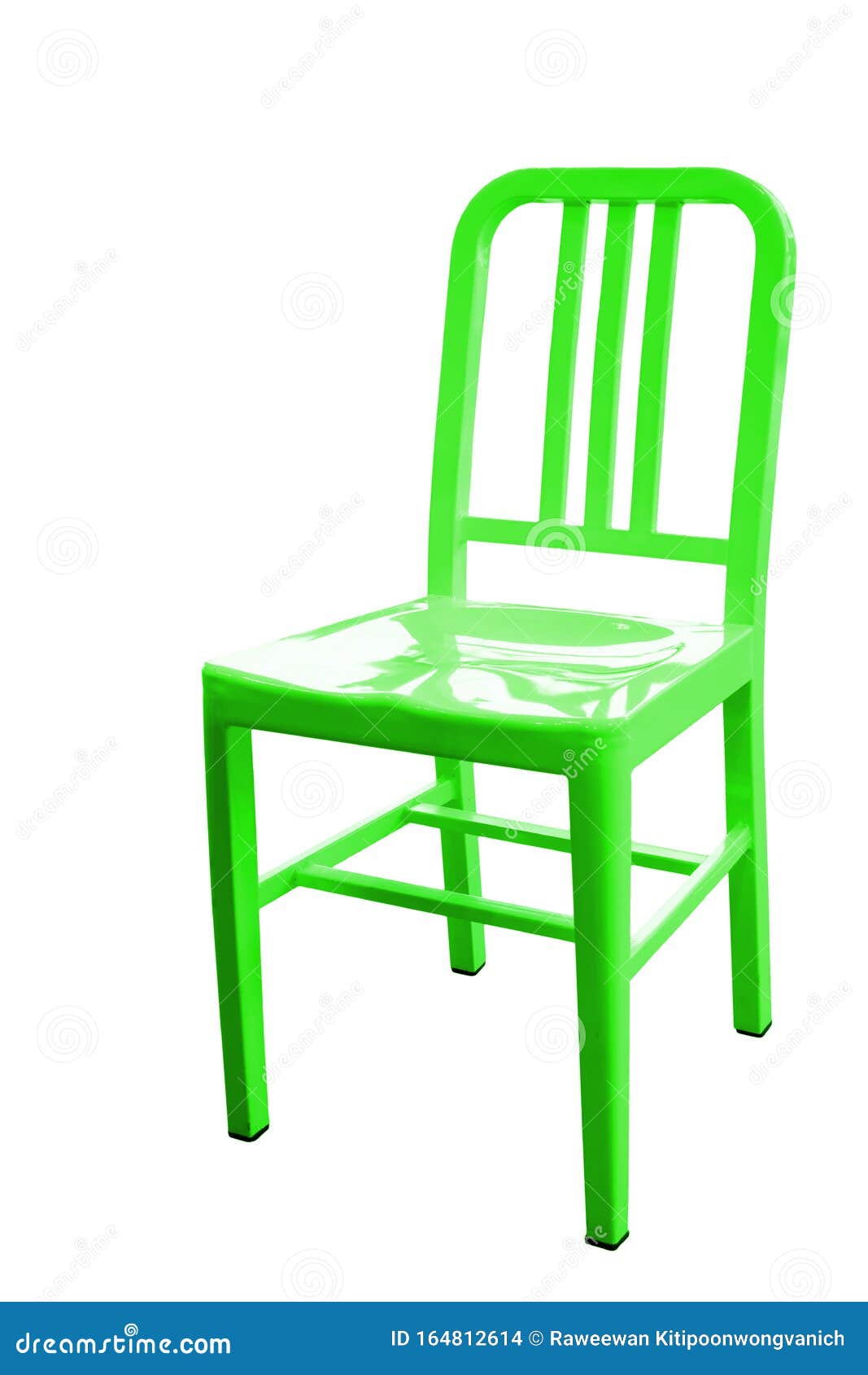 Green Color Modern Chair Isolated on White Background Stock Photo ...